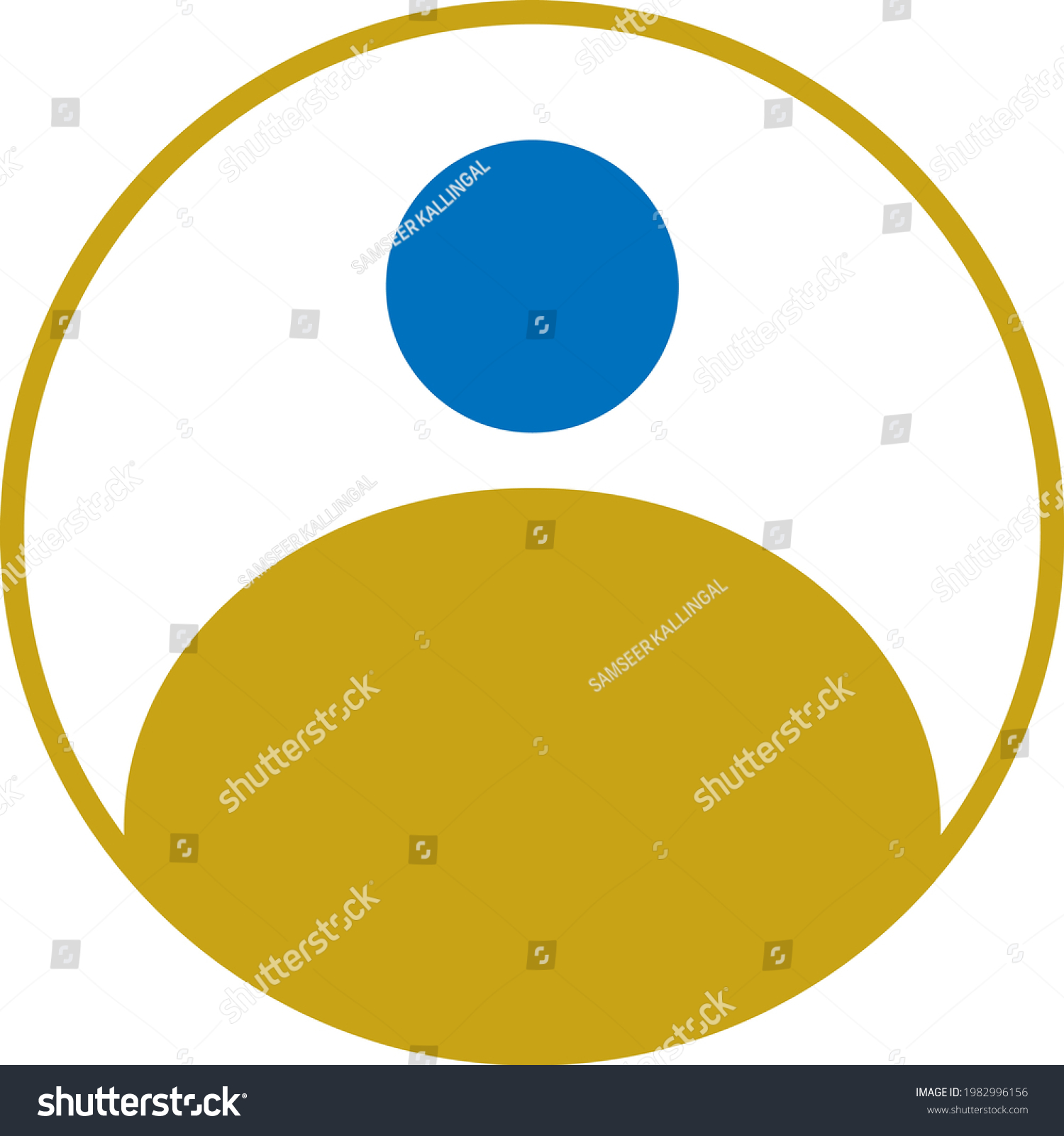 Golden User Icon Circle Vector Symbol Stock Vector (Royalty Free ...