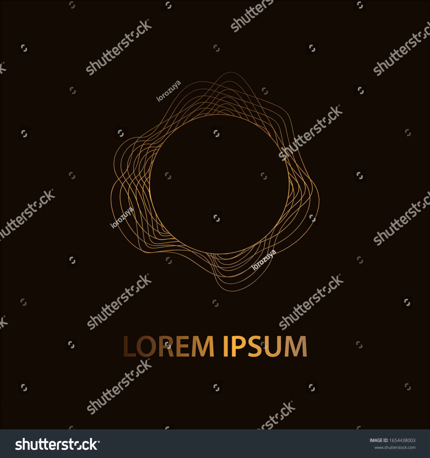 Golden Wave Logo Design Template Stock Vector (Royalty Free) 1654438003