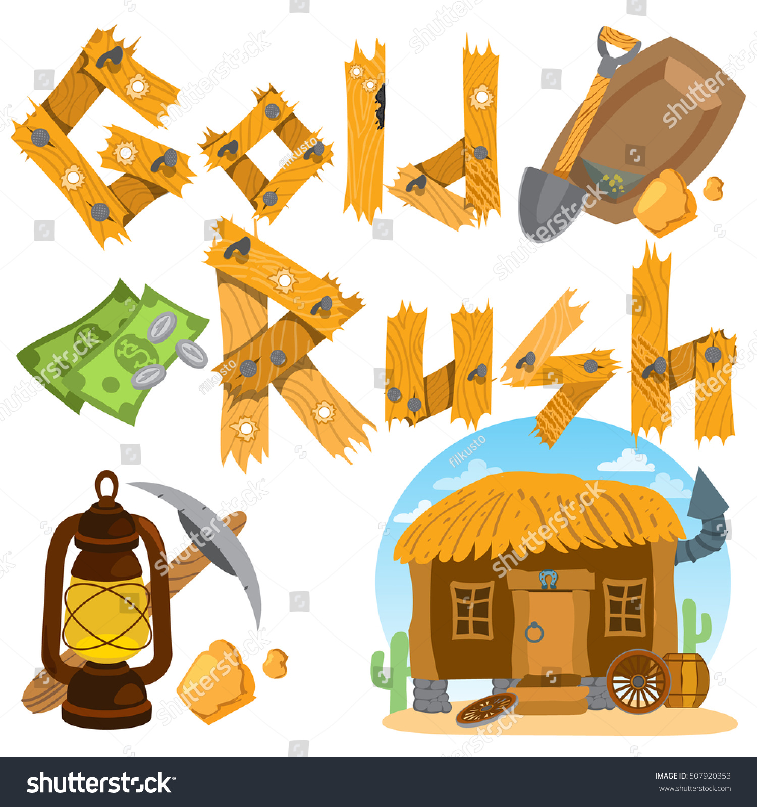 Goldfield Wild West Illustrations Shack Prospector Stock Vector ... Goldfield Wild West Illustrations Shack Prospector Stock Vector ...