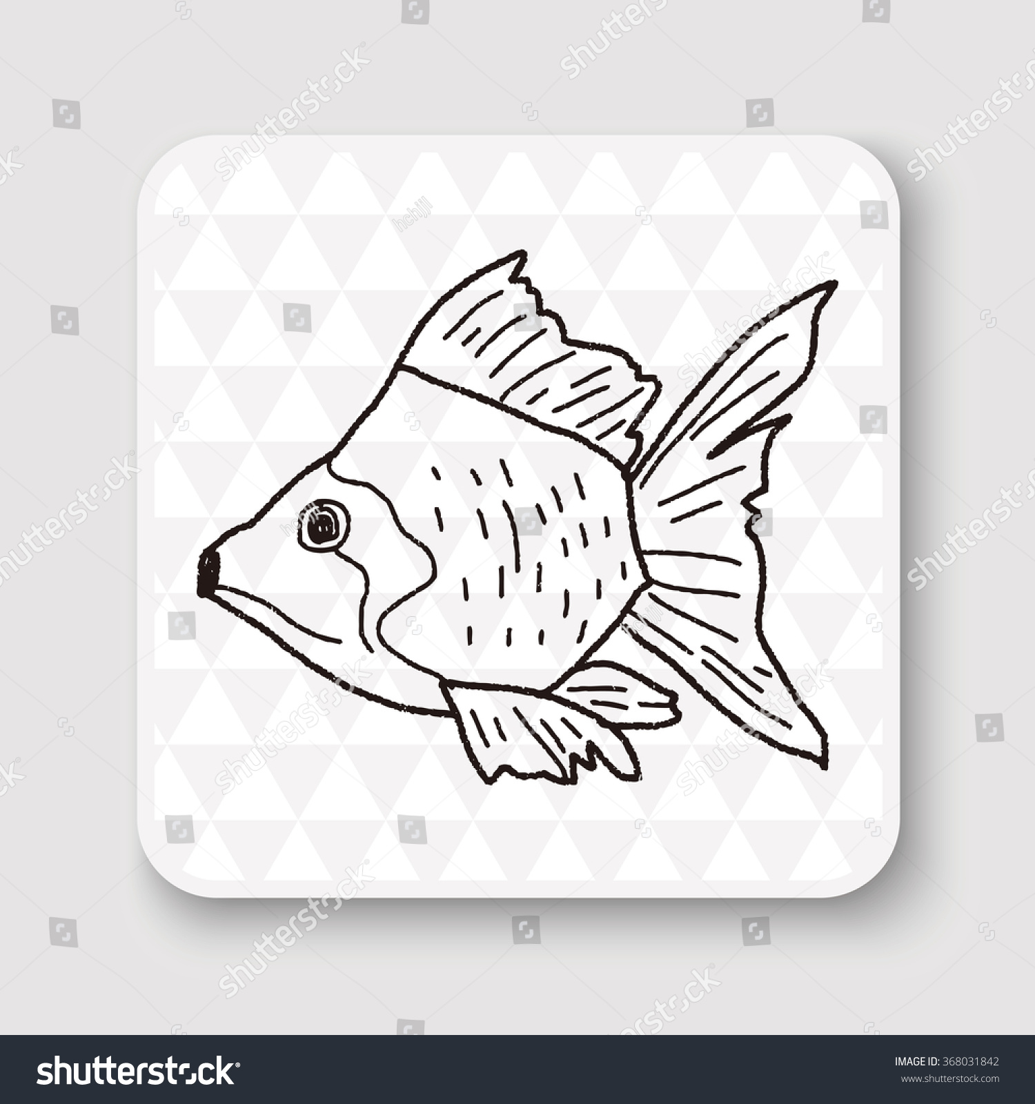 Goldfish Doodle Stock Vector (Royalty Free) 368031842 | Shutterstock