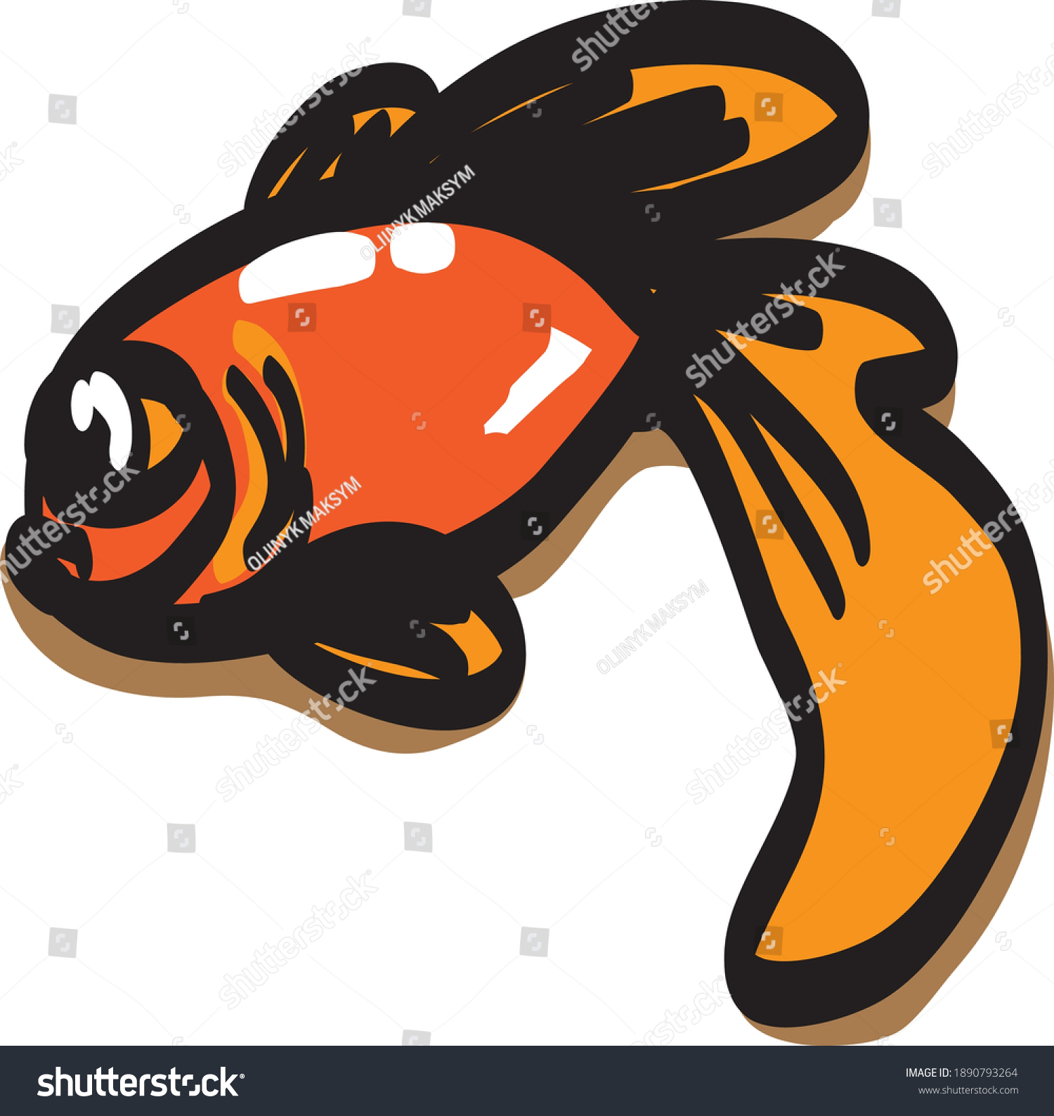 Goldfish Vector Format Art Illustration Stock Vector (Royalty Free ...