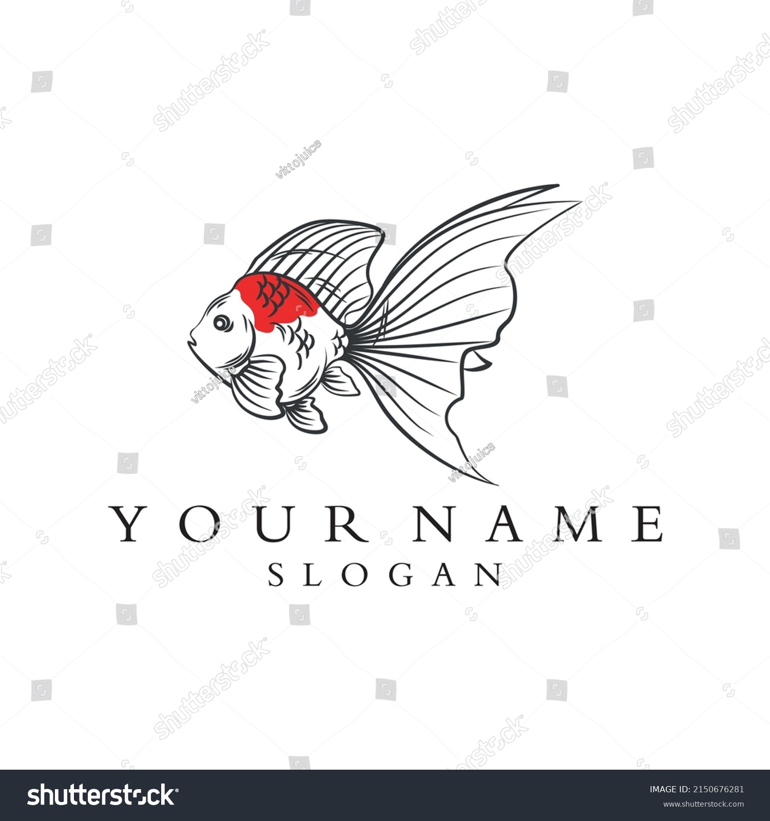 Goldfish Logo Vector Best Design Stock Vector (Royalty Free) 2150676281 ...