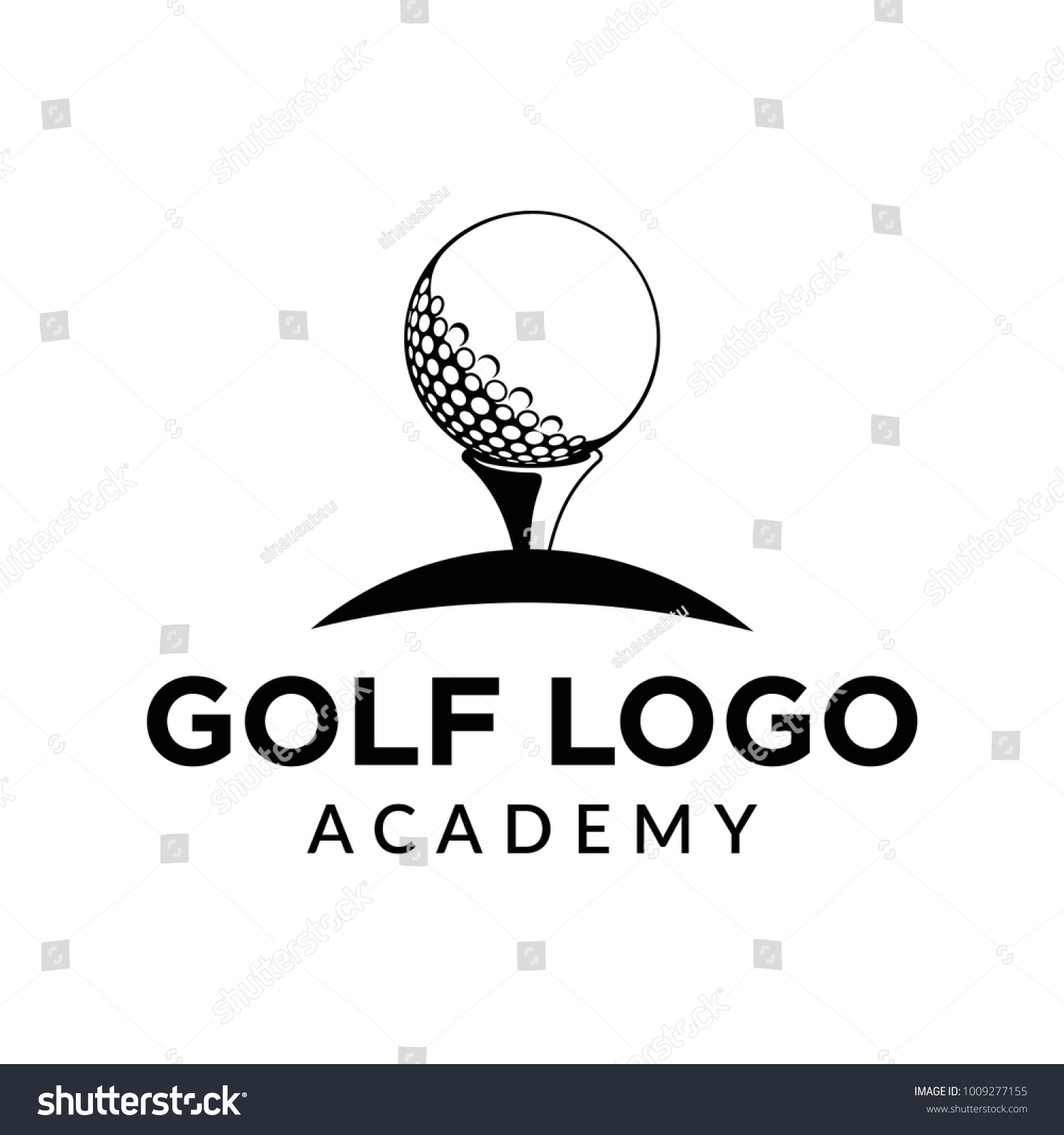 Golf Academy Logo Icon Vector Template Stock Vector (Royalty Free ...