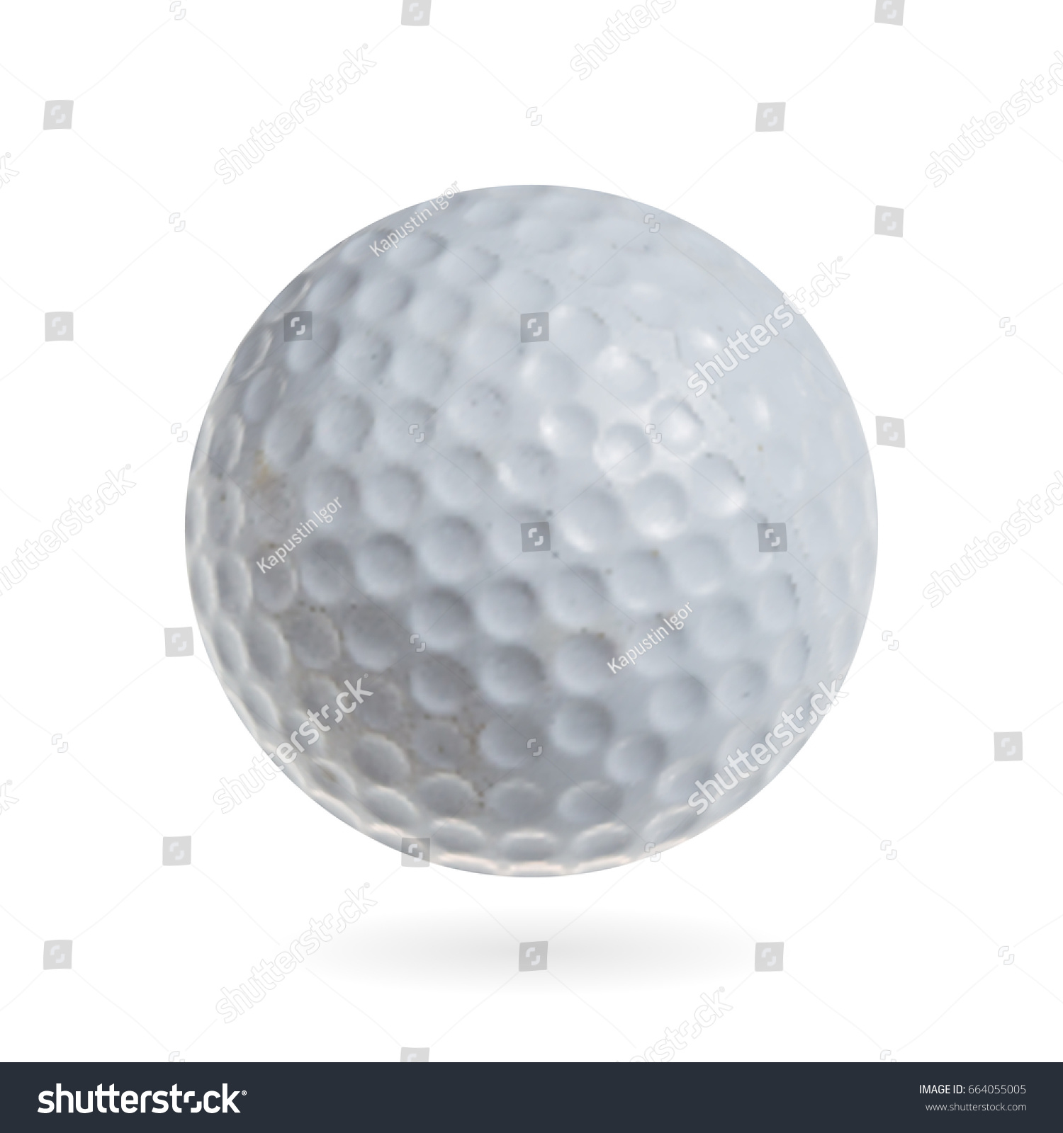 Golf Ball Shadow On White Background Stock Vector (Royalty Free) 664055005