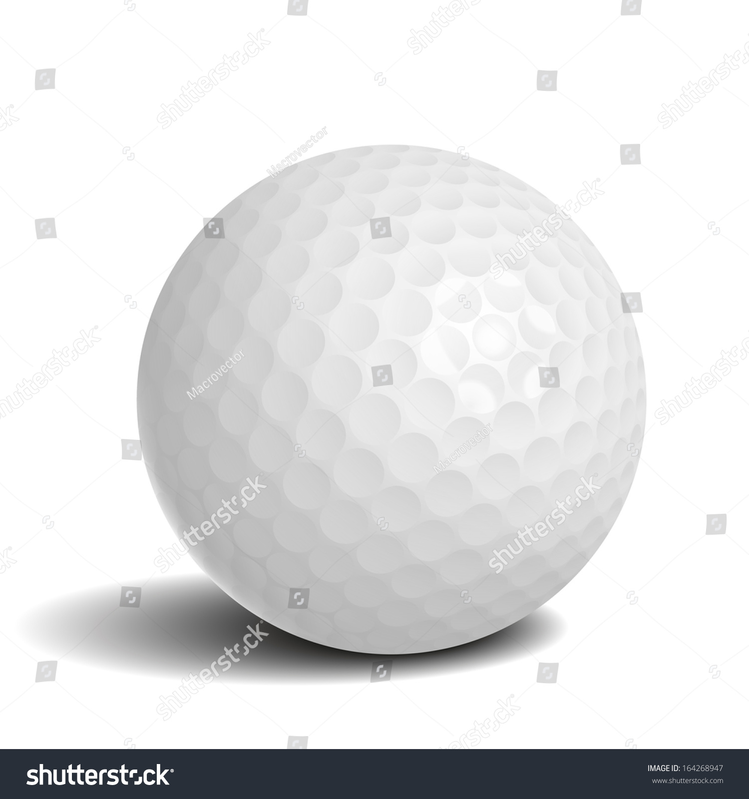 Golf Ball Shadow Vector Illustration Stock Vector (Royalty Free ...