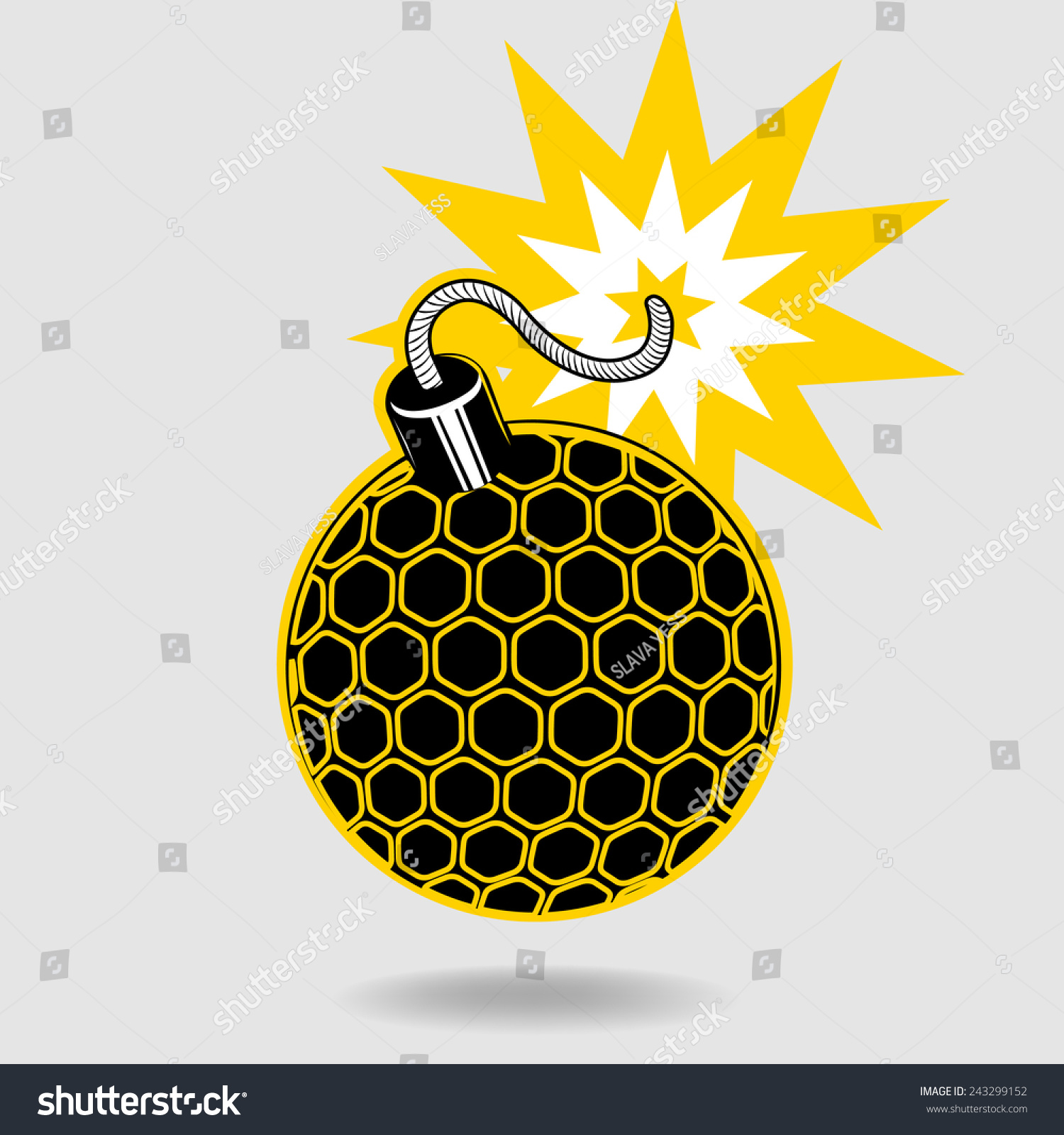 Golf Bomb Ball Stock Vector (Royalty Free) 243299152