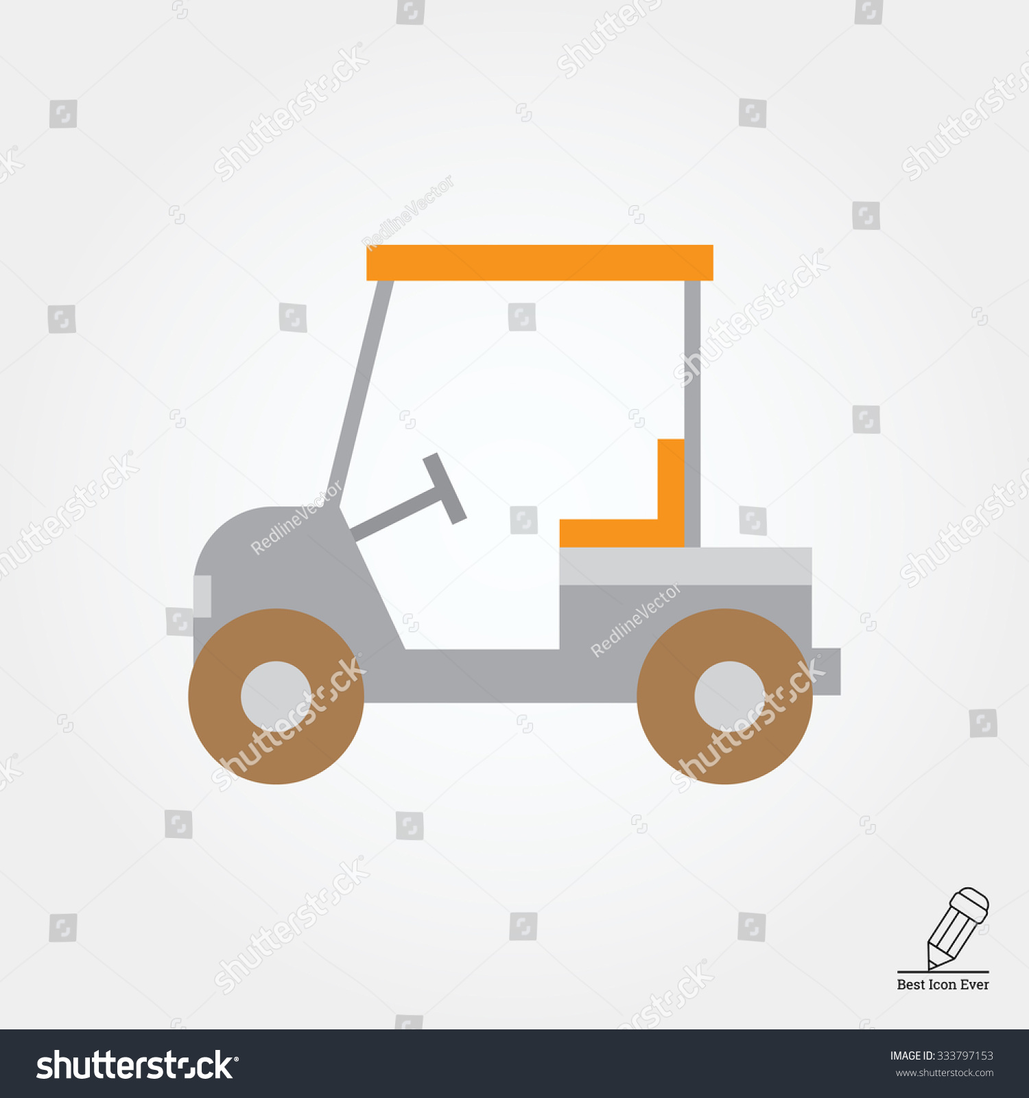 Golf Car Icon Stock Vector (Royalty Free) 333797153