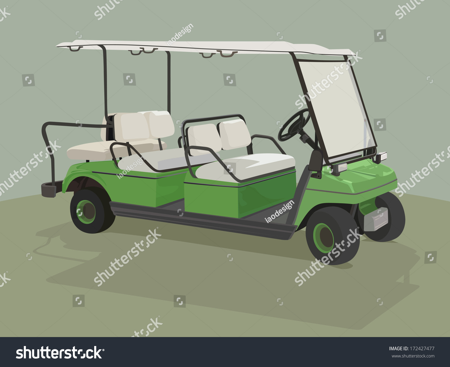 Golf Cart Illustration Vector Design Stock Vector (Royalty Free) 172427477