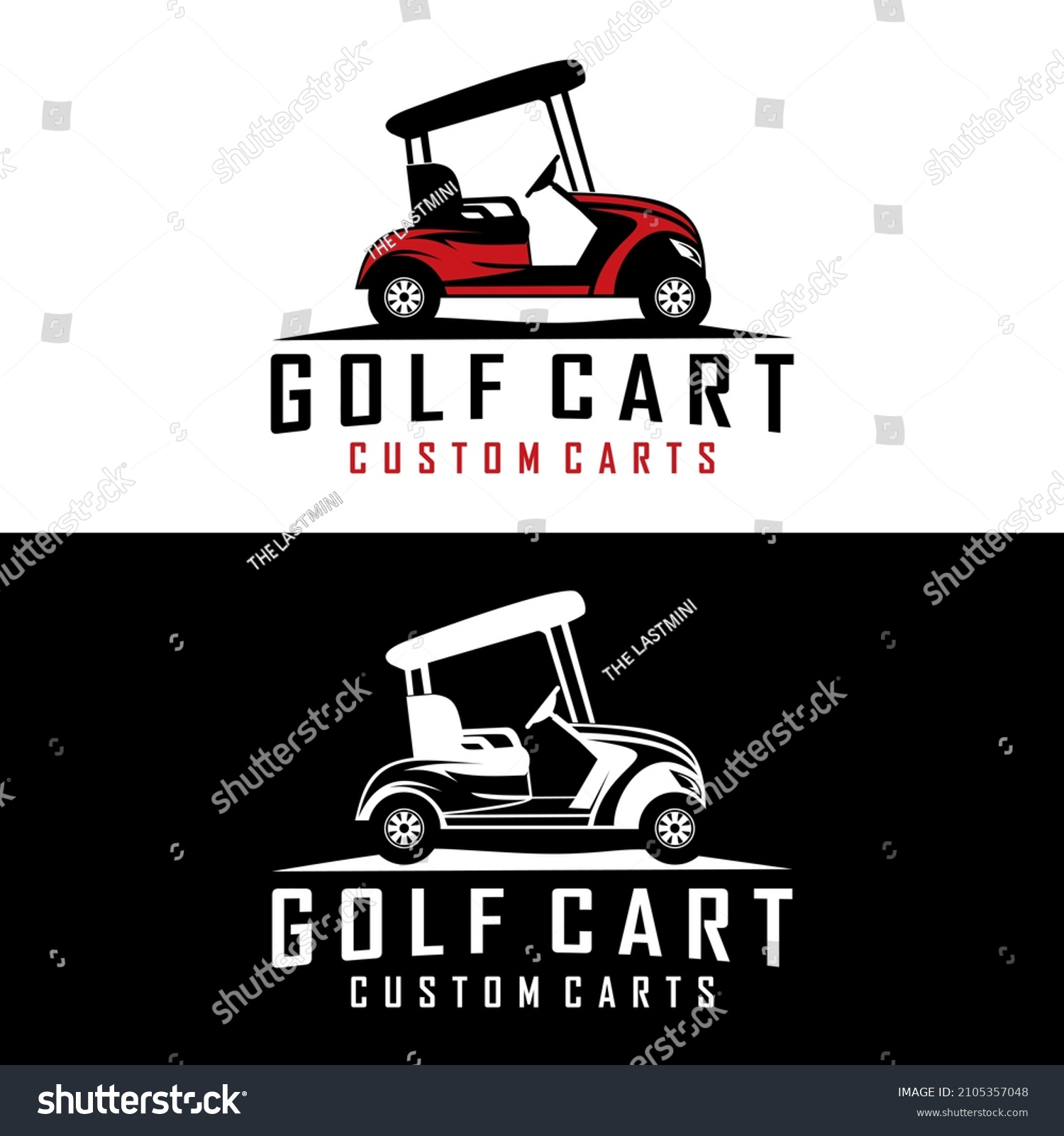 Golf Cart Logo Design Vector Stock Vector (Royalty Free) 2105357048 ...