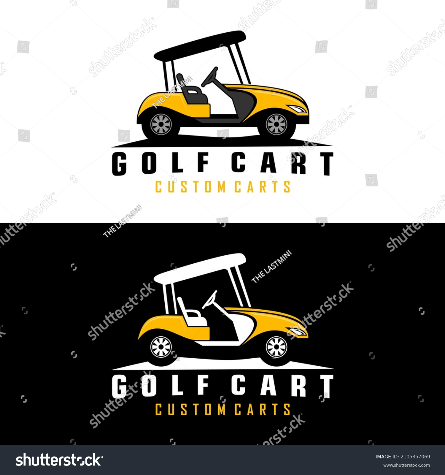 Golf Cart Logo Design Vector Stock Vector (Royalty Free) 2105357069 ...