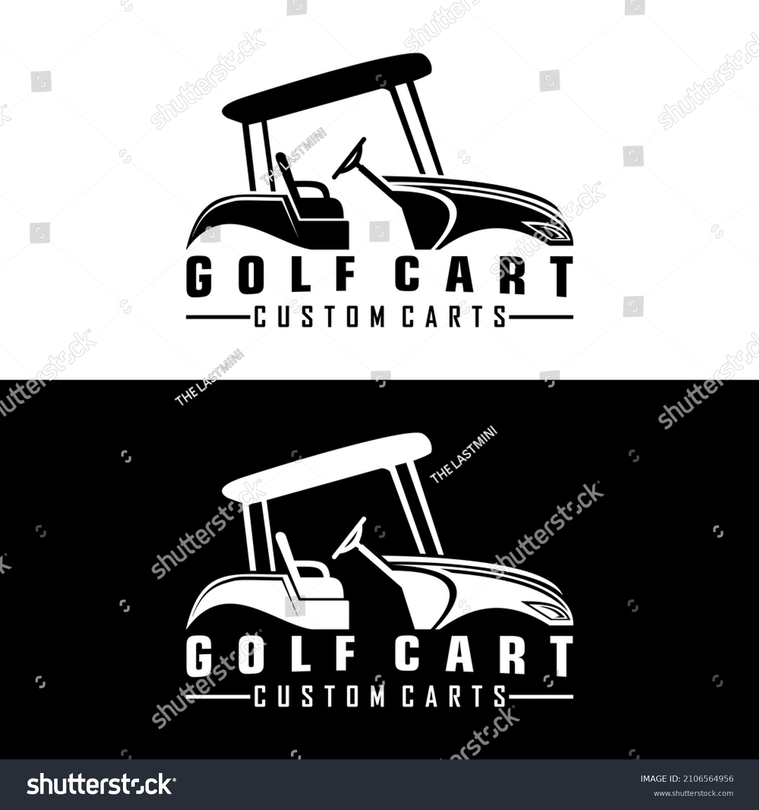 Golf Cart Logo Design Vector Stock Vector (Royalty Free) 2106564956