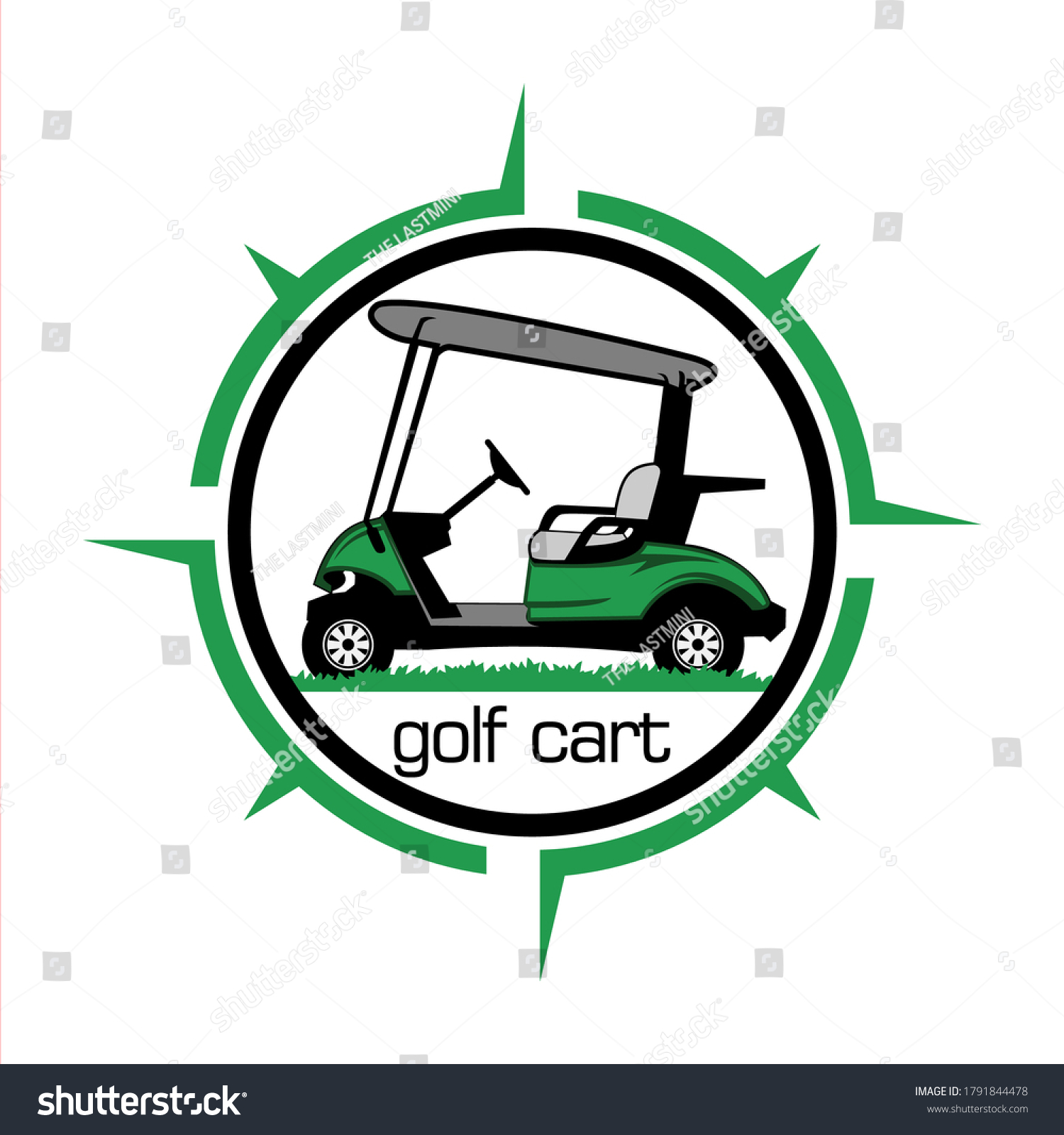 Golf Cart Logo Icon Design Vector Stock Vector (Royalty Free) 1791844478