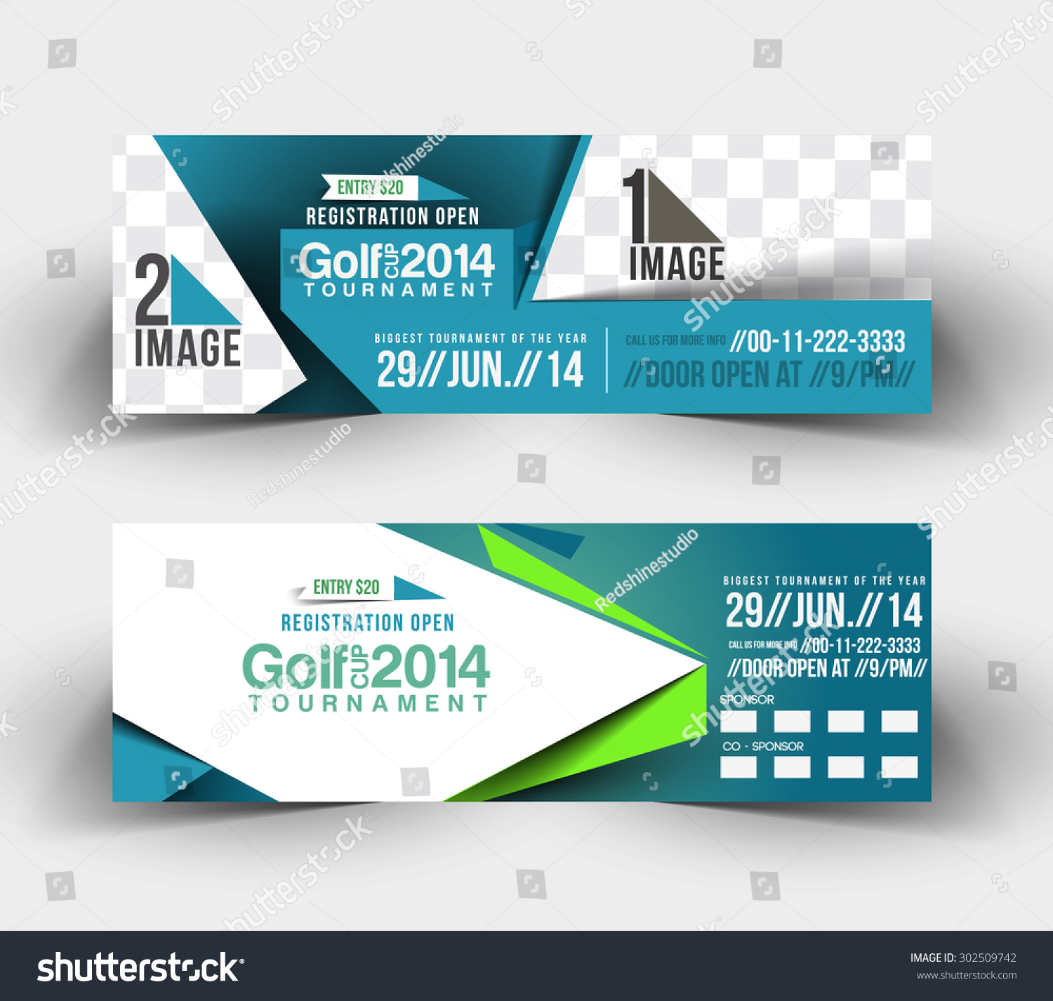 Golf Cup Header Banner Design Stock Vector (Royalty Free) 302509742 ...