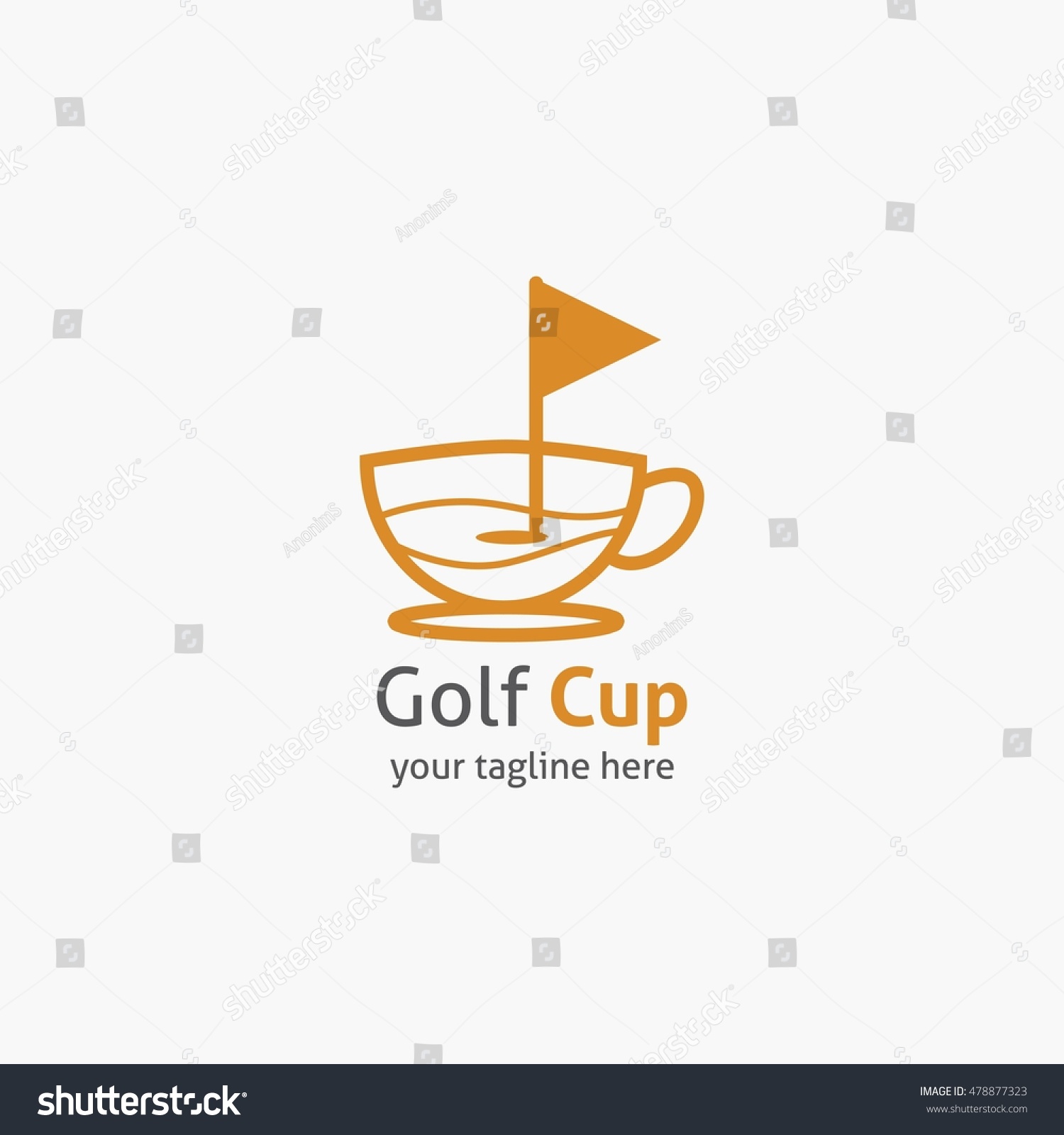 Golf Cup Logo Labels Emblems Vector Stock Vector (Royalty Free ...