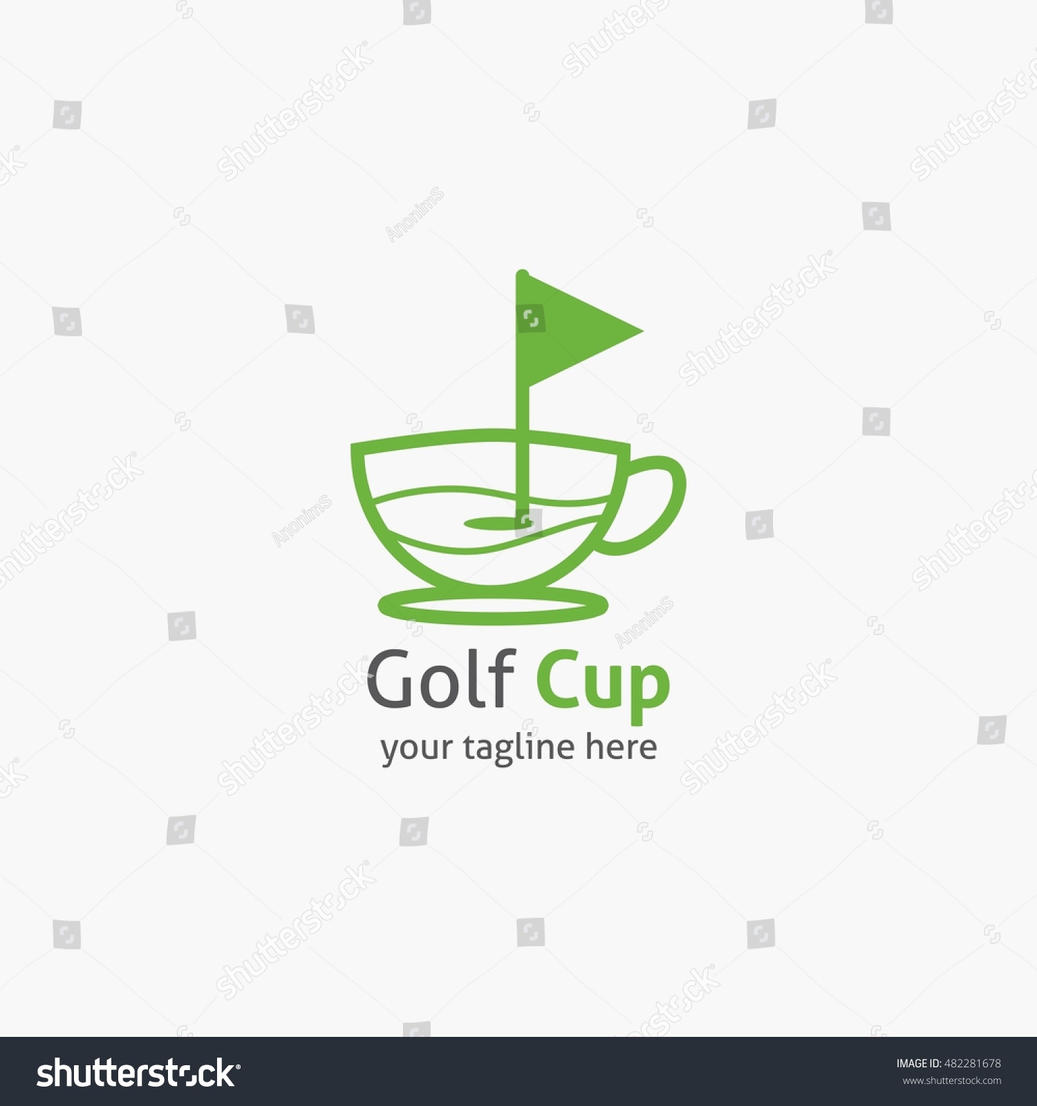 Golf Cup Logo Labels Emblems Vector: vector de stock (libre de regalías ...