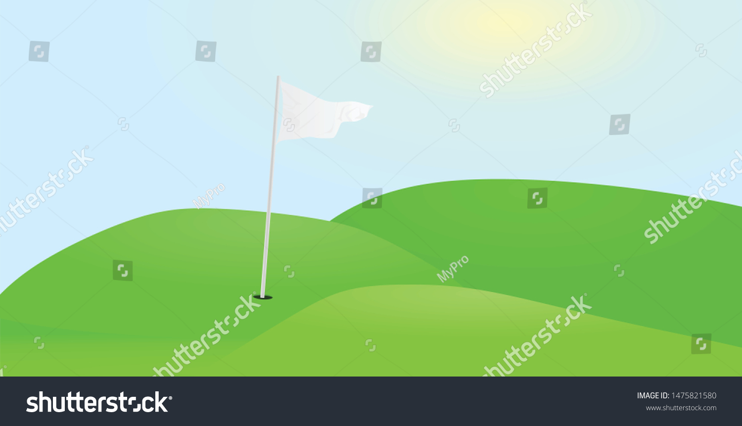 Golf Hole Marker Vector Illustration Stock Vector (Royalty Free) 1475821580