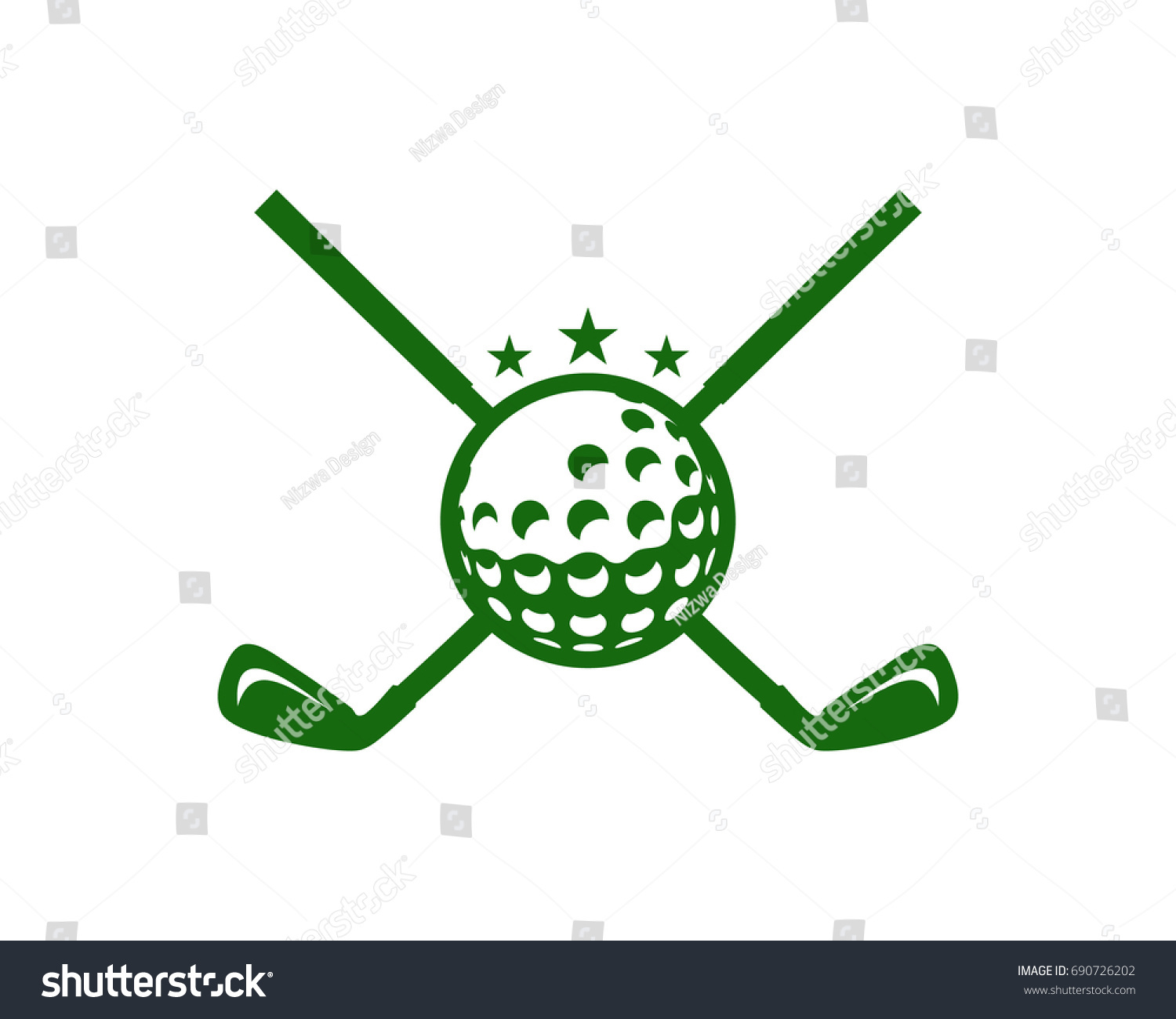 Golf Icon Logo Design Element Stock Vector (Royalty Free) 690726202 ...