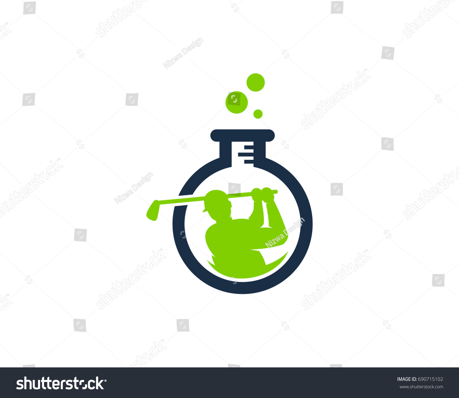 Golf Lab Icon Logo Design Element Stock Vector (Royalty Free) 690715102