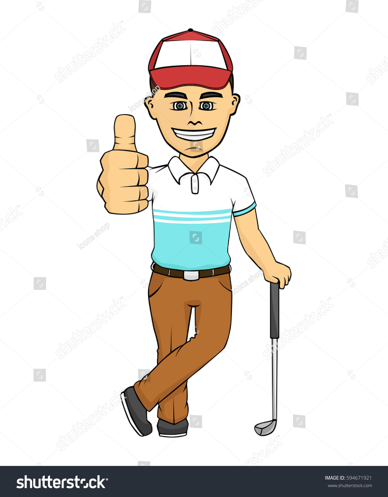Golf Player Cartoon Vector: เวกเตอร์สต็อก (ปลอดค่าลิขสิทธิ์) 594671921 ...