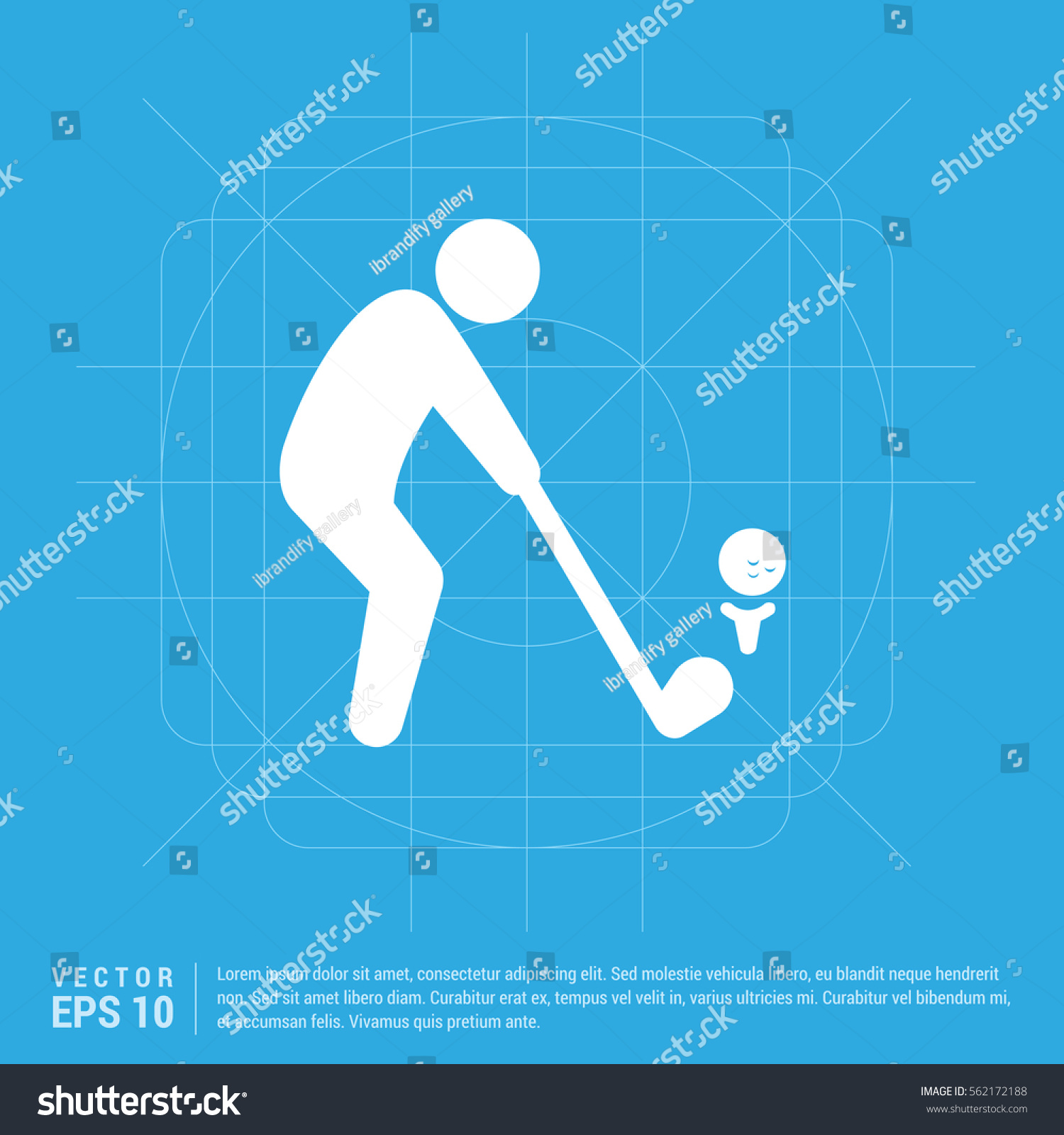 Golf Player Icon Stock Vector (Royalty Free) 562172188 | Shutterstock