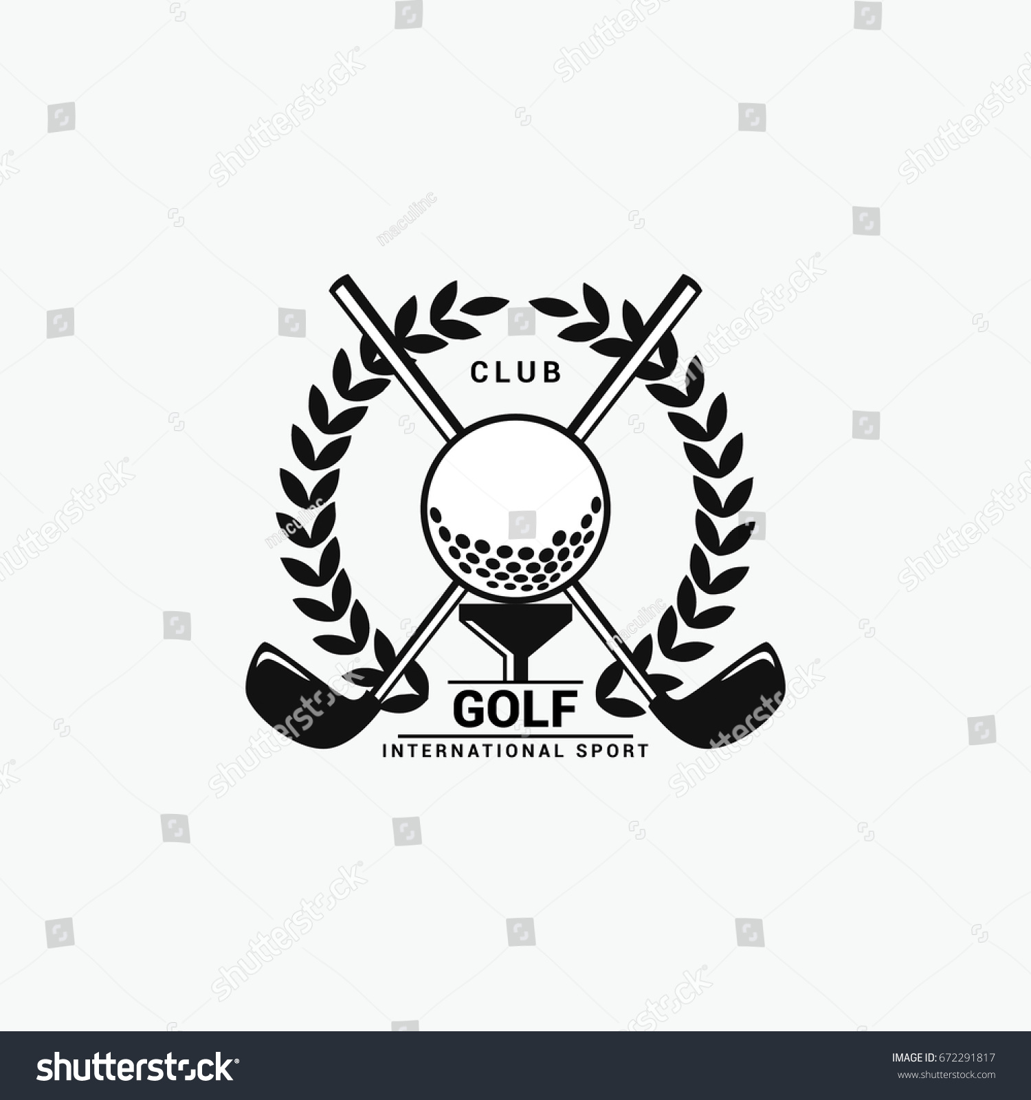 Golf Sport Logo Emblem Vector Stock Vector (Royalty Free) 672291817 ...