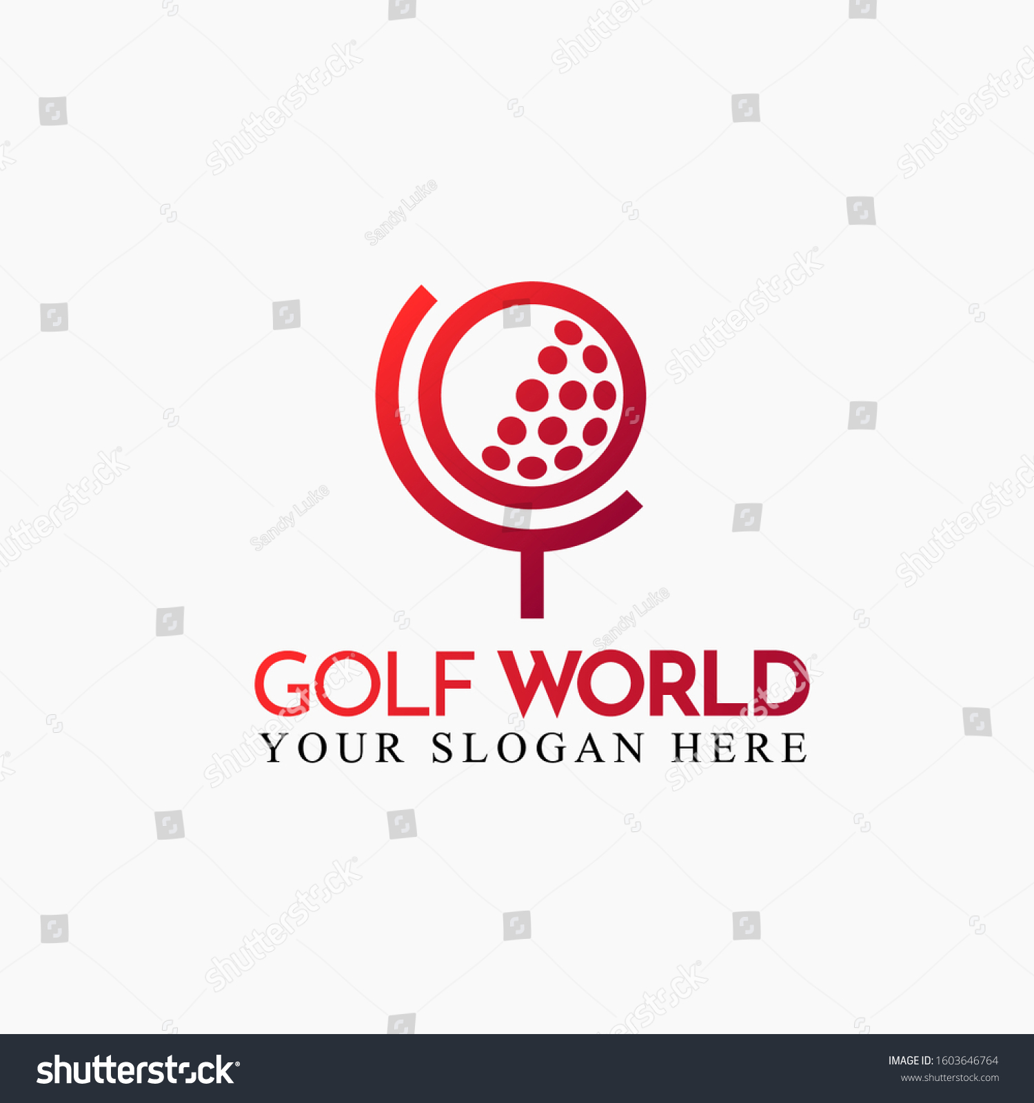 Golf World Globe Logo Template Stock Vector (Royalty Free) 1603646764 ...