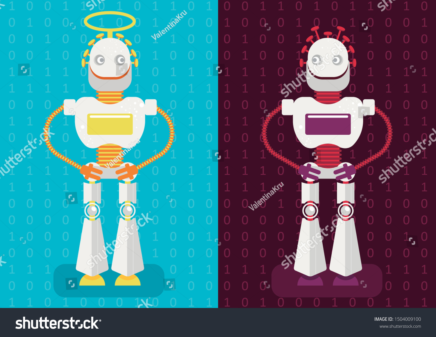 Good Bad Artificial Intelligence Every Invention: vector de stock ... Good Bad Artificial Intelligence Every Invention: vector de stock ...