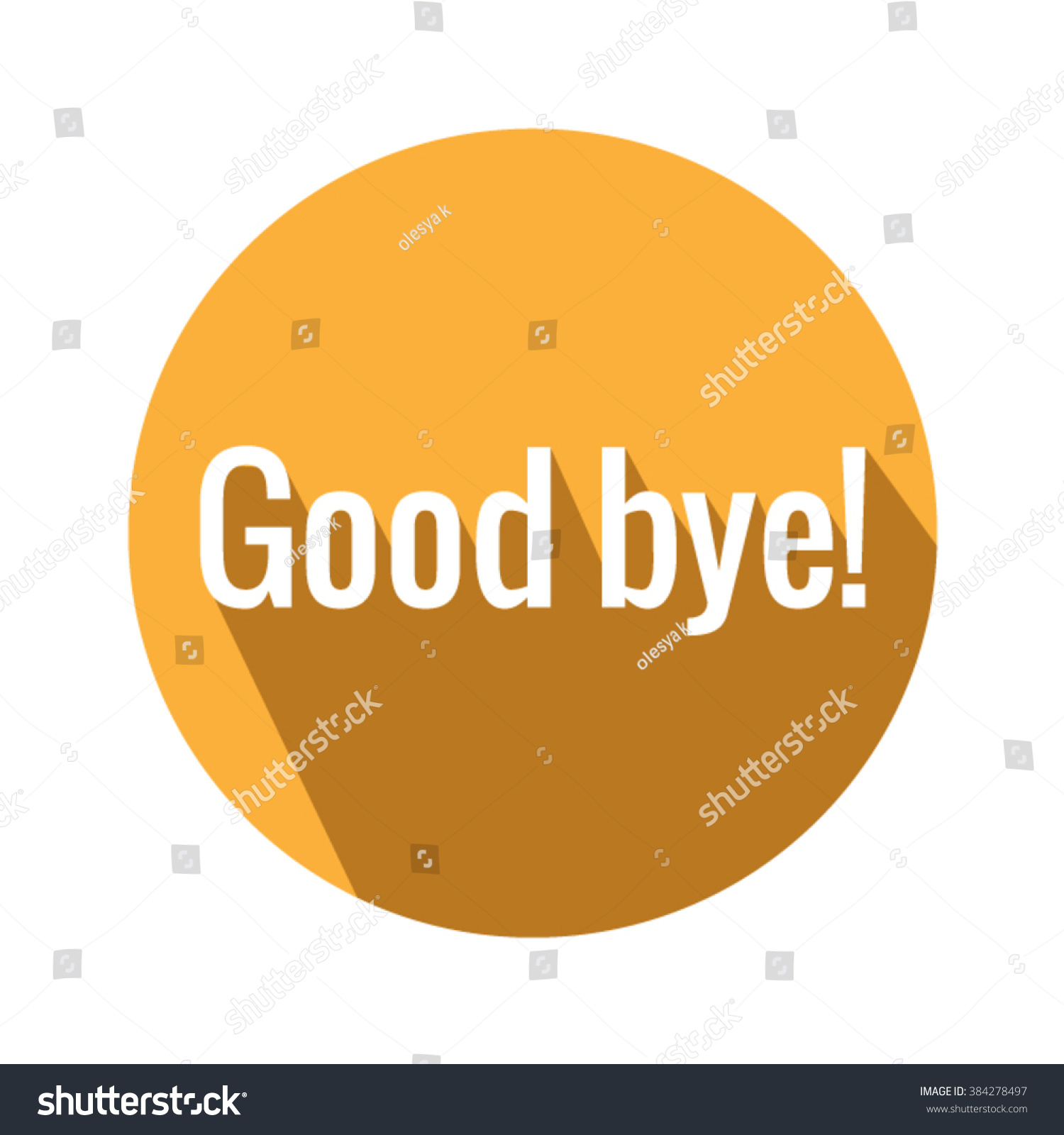 Good Bye Icon Vector Eps 10 Stock Vector (Royalty Free) 384278497