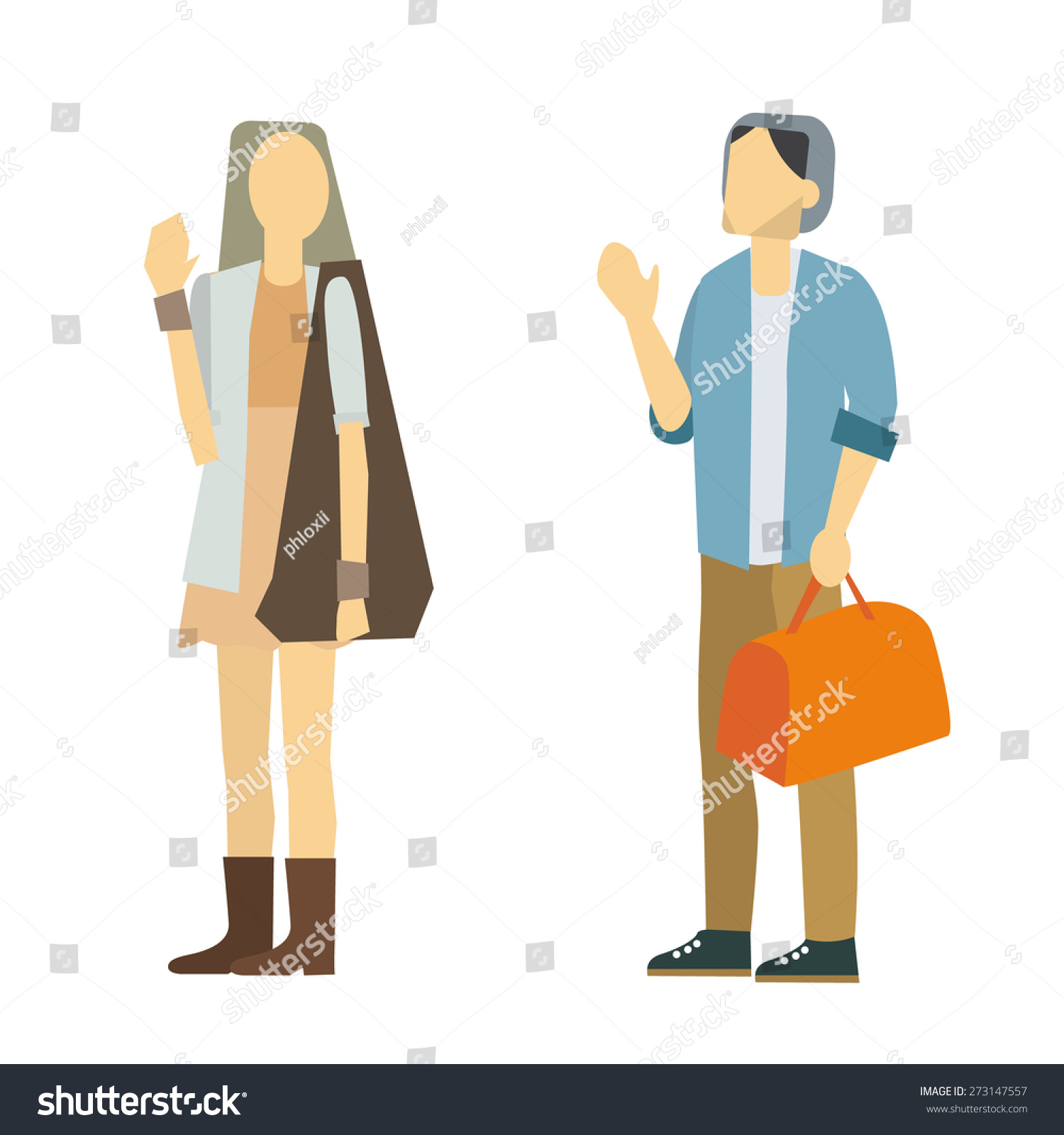 Good Bye People Vector Isolate On Stock Vector (Royalty Free) 273147557