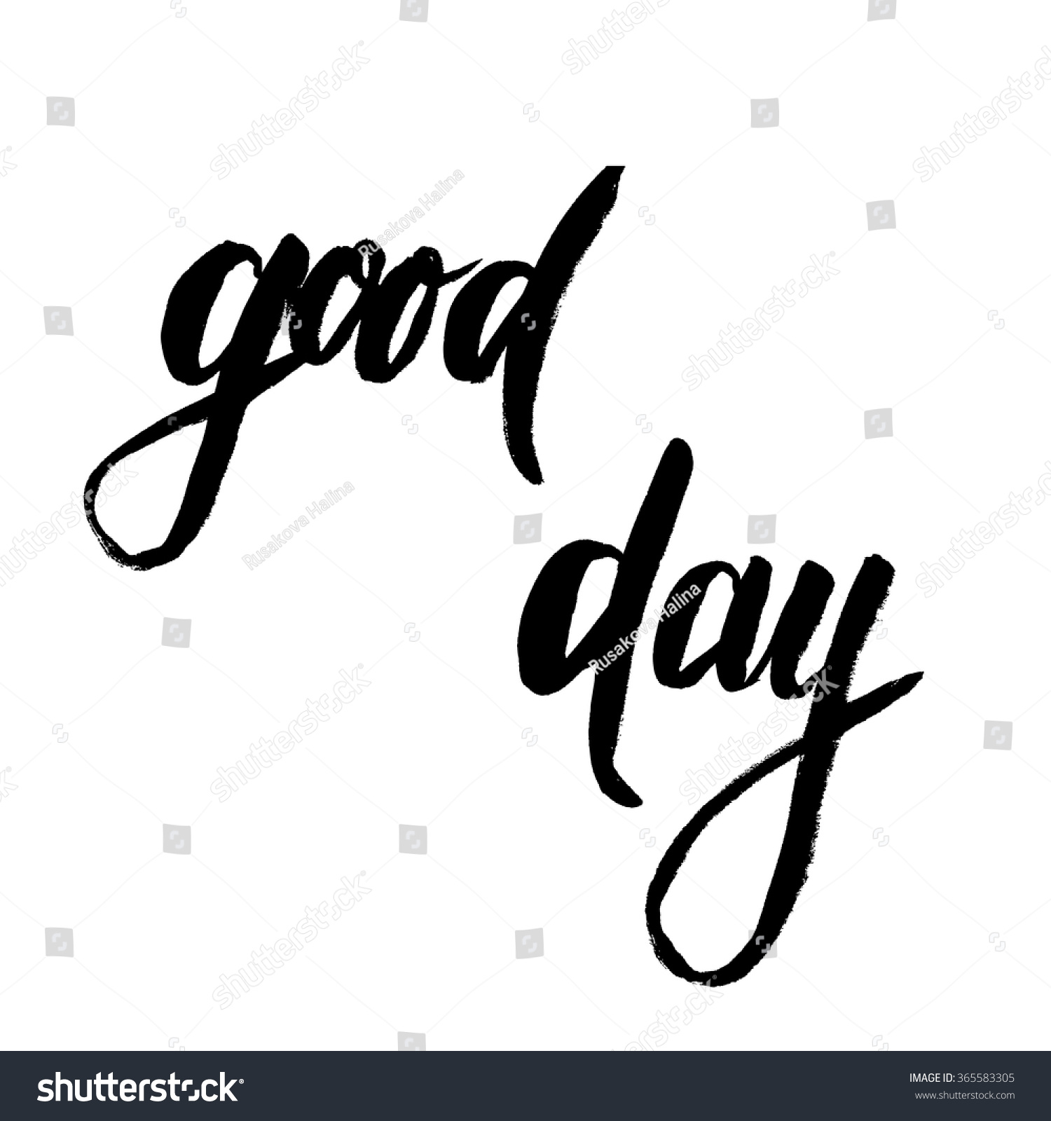 Good Day Lettering Vector Stock Vector (Royalty Free) 365583305