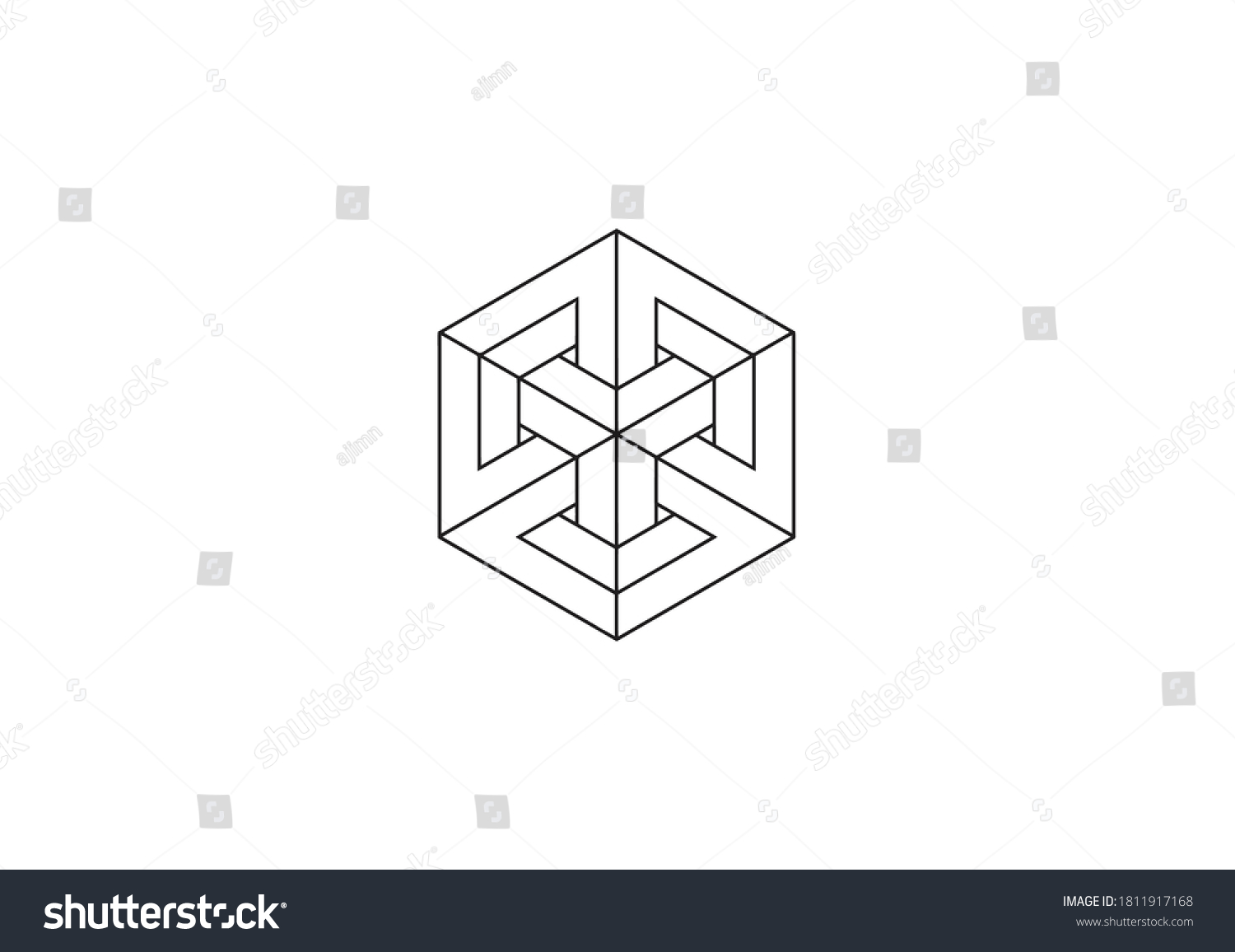 Good Logo Hexagram Vector Hexagram Vector Stock Vector (Royalty Free ...