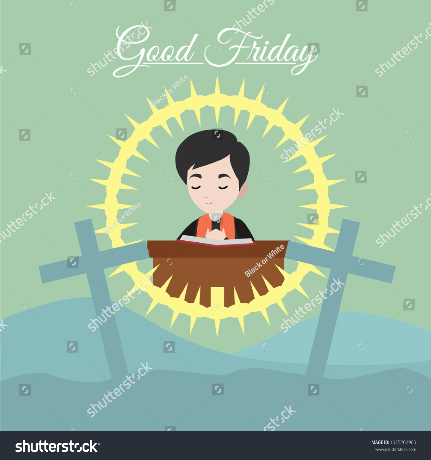 Good Friday Illustration Stock Vector (Royalty Free) 1035262960 ...