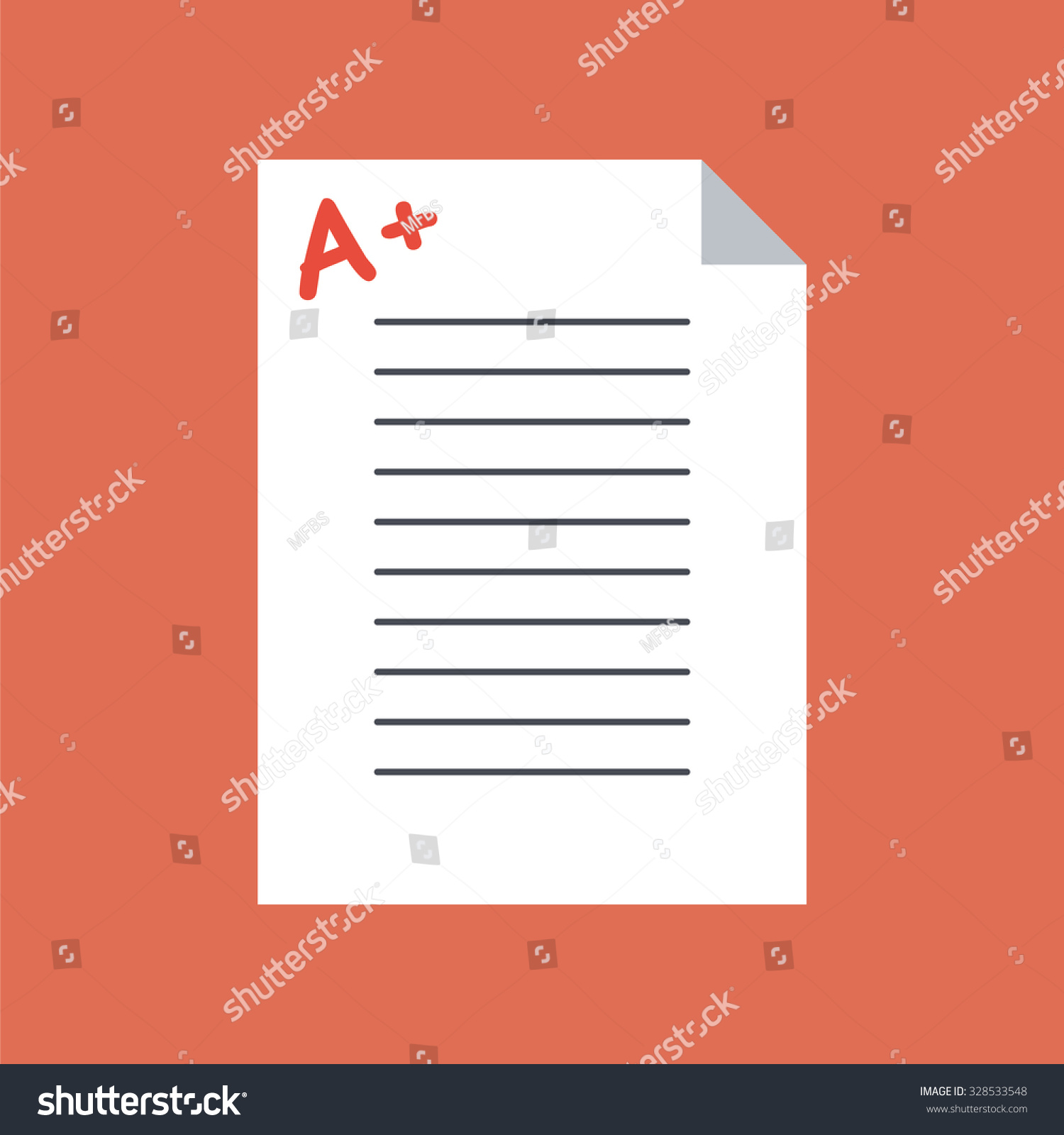 Good Grades Icon Plus: vector de stock (libre de regalías) 328533548