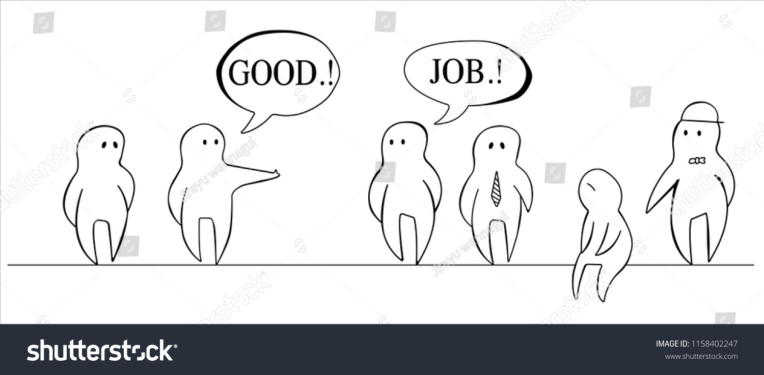 Good Job Cartoon Vector Stock Vector (Royalty Free) 1158402247