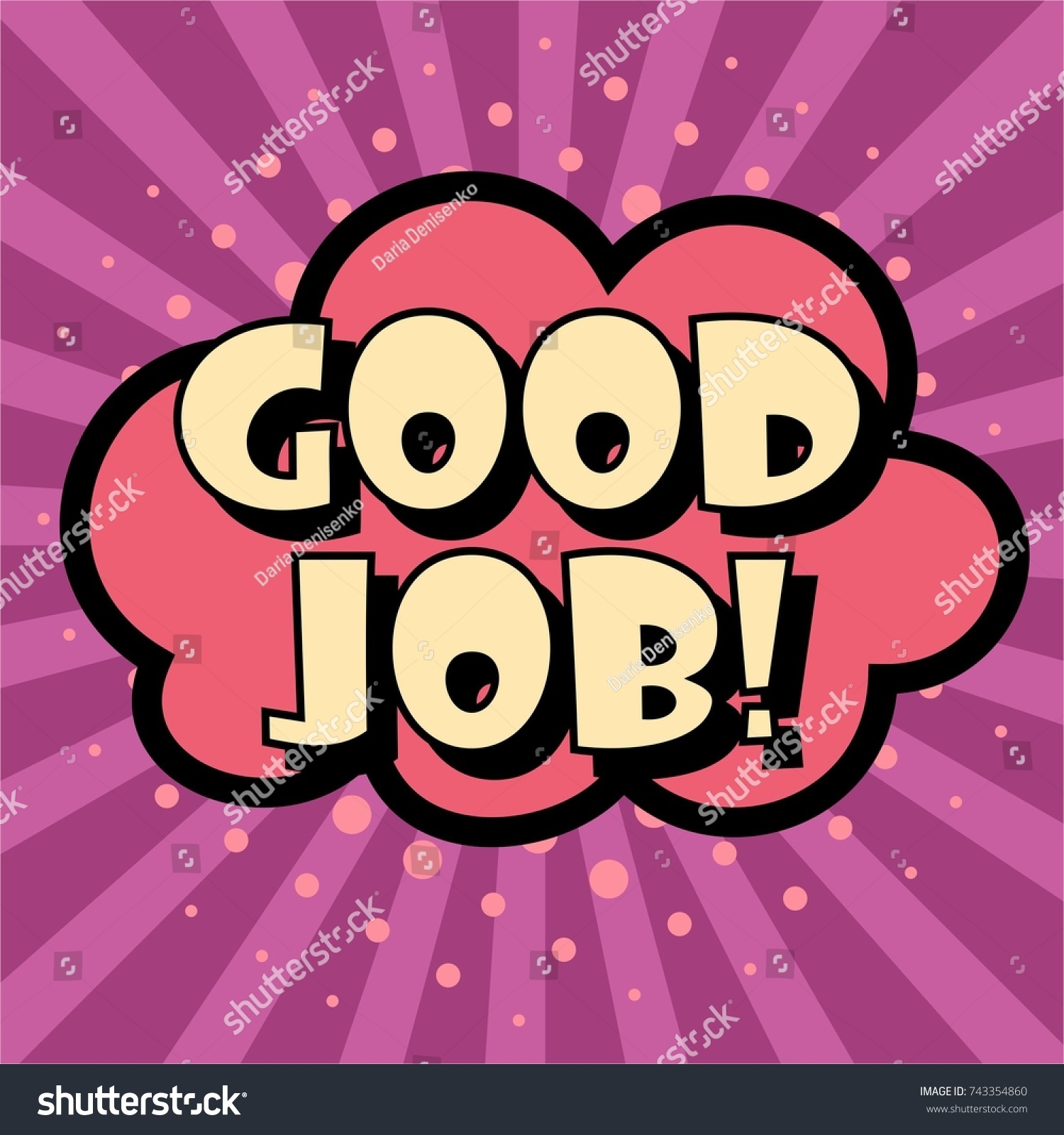 Good Job Comic Book Explosion Vector: vector de stock (libre de ...