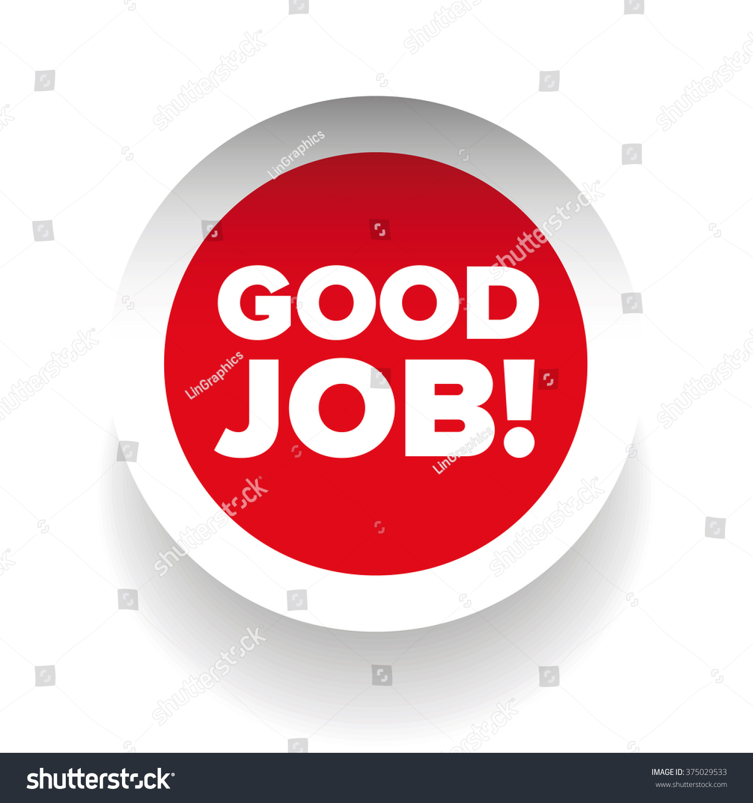 Good Job Sign Label Vector: เวกเตอร์สต็อก (ปลอดค่าลิขสิทธิ์) 375029533
