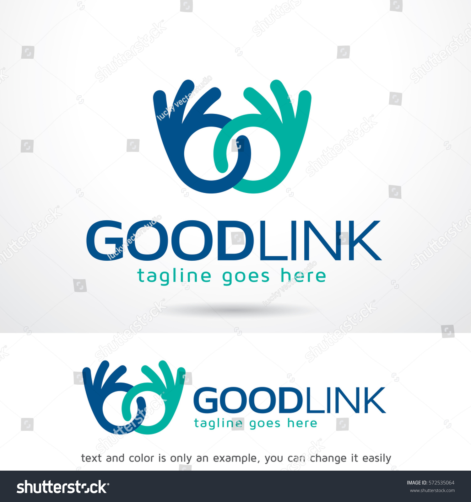 Good Link Logo Template Design Vector Stock Vector (Royalty Free ...