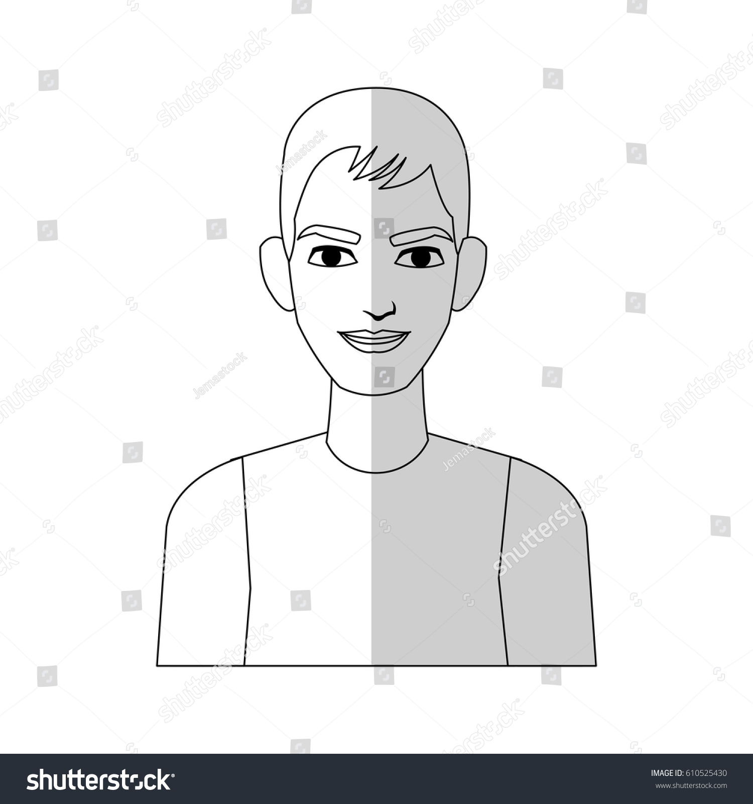 Good Looking Man Stock Vector (Royalty Free) 610525430 | Shutterstock