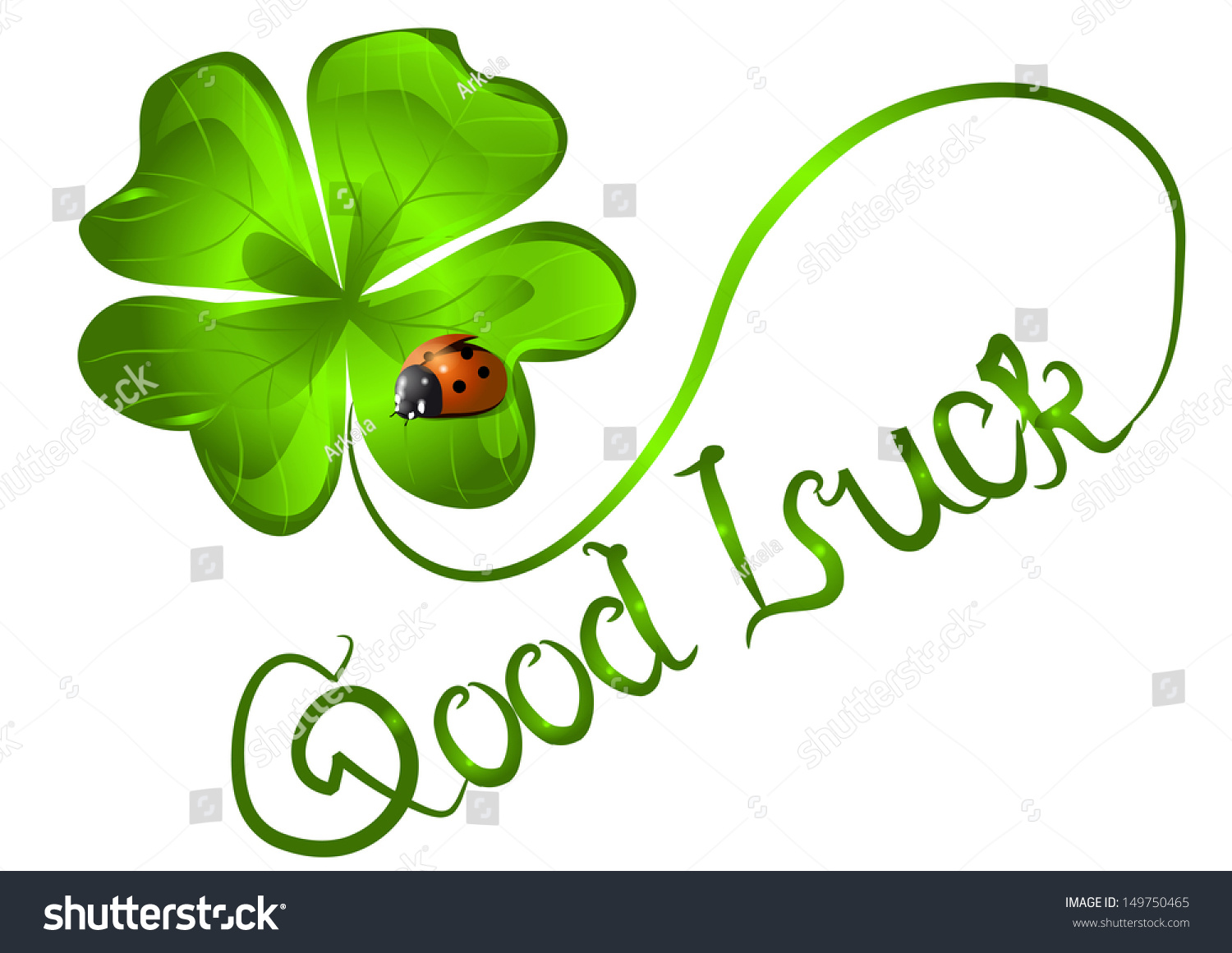 Good Luck Background Clover Ladybug: เวกเตอร์สต็อก (ปลอดค่าลิขสิทธิ์ ...