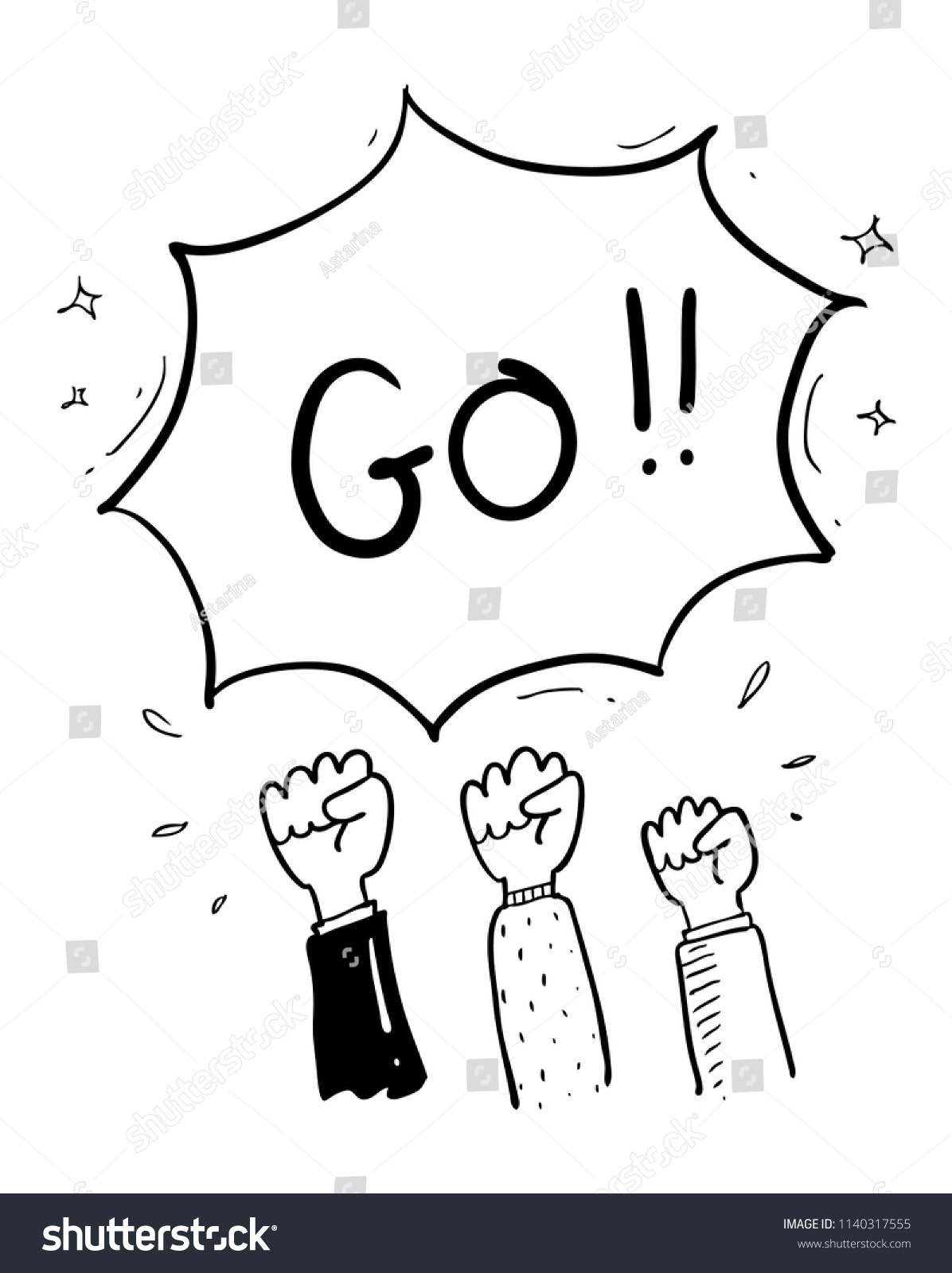 Good Luck Drawing Stock Vector (Royalty Free) 1140317555