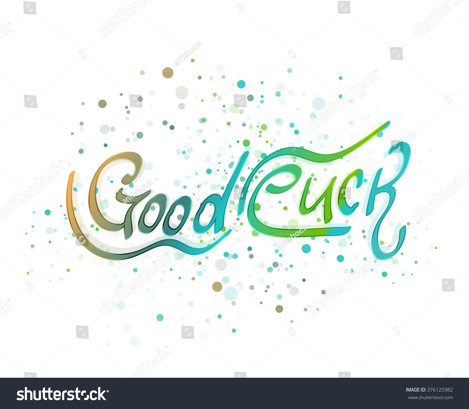 Good Luck Lettering Word Stock Vector (Royalty Free) 376125982 ...