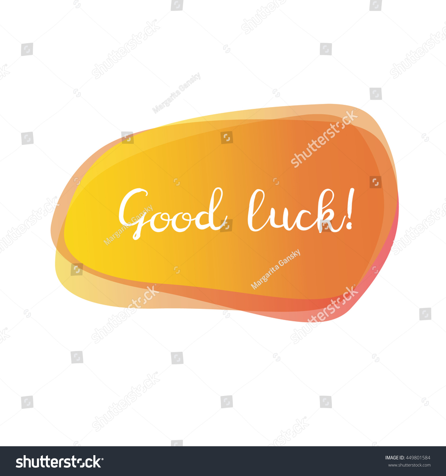 Good Luck Sticker: vector de stock (libre de regalías) 449801584 ...