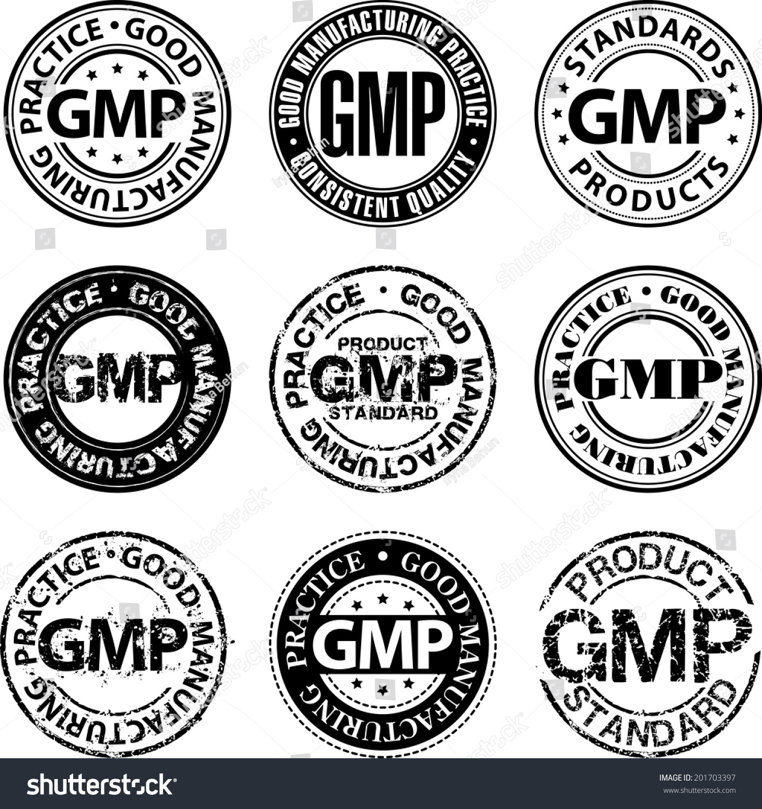 Good Manufacturing Practice Stamp Stock Vector (Royalty Free) 201703397
