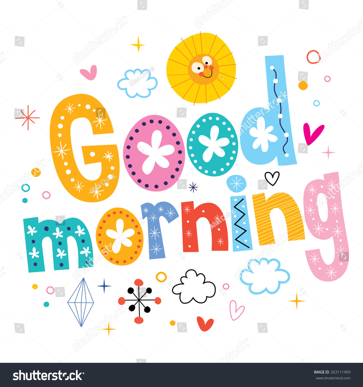 Good Morning Stock Vector (Royalty Free) 263111459