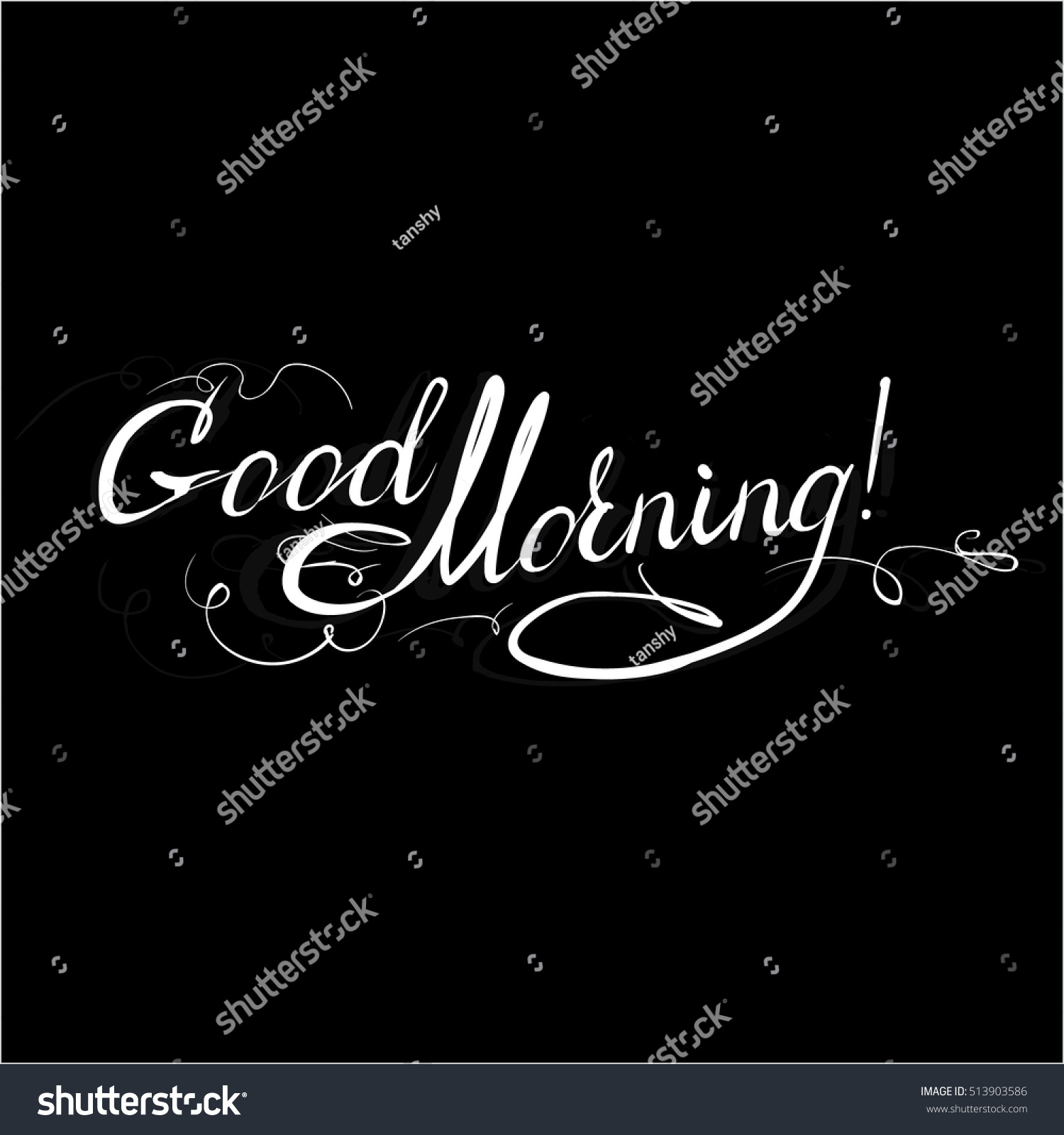 Good Morning Lettering Vector Stock Vector (Royalty Free) 513903586