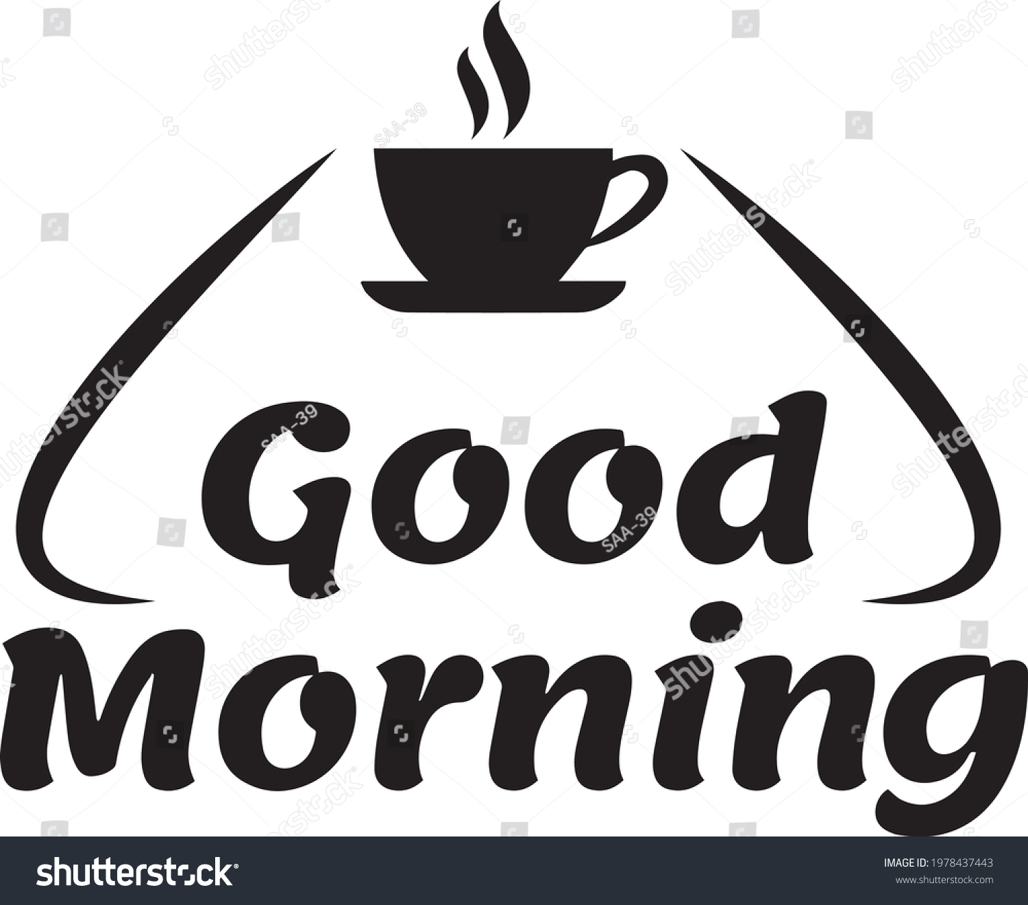 Good Morning Vector Text Design Stock Vector (Royalty Free) 1978437443