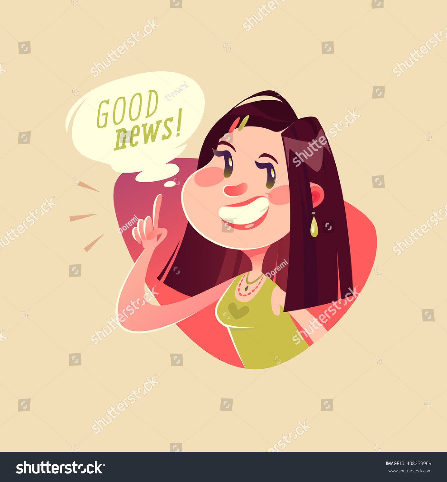 Good News Vector Illustration Stock Vector (Royalty Free) 408259969
