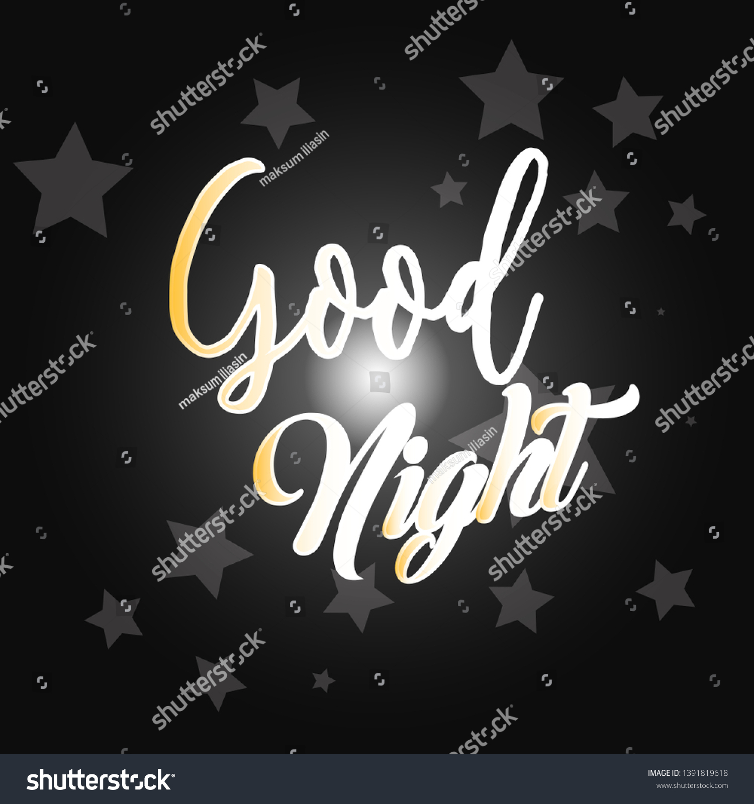 Good Night Logo Design Vector Stock Vector (Royalty Free) 1391819618 ...