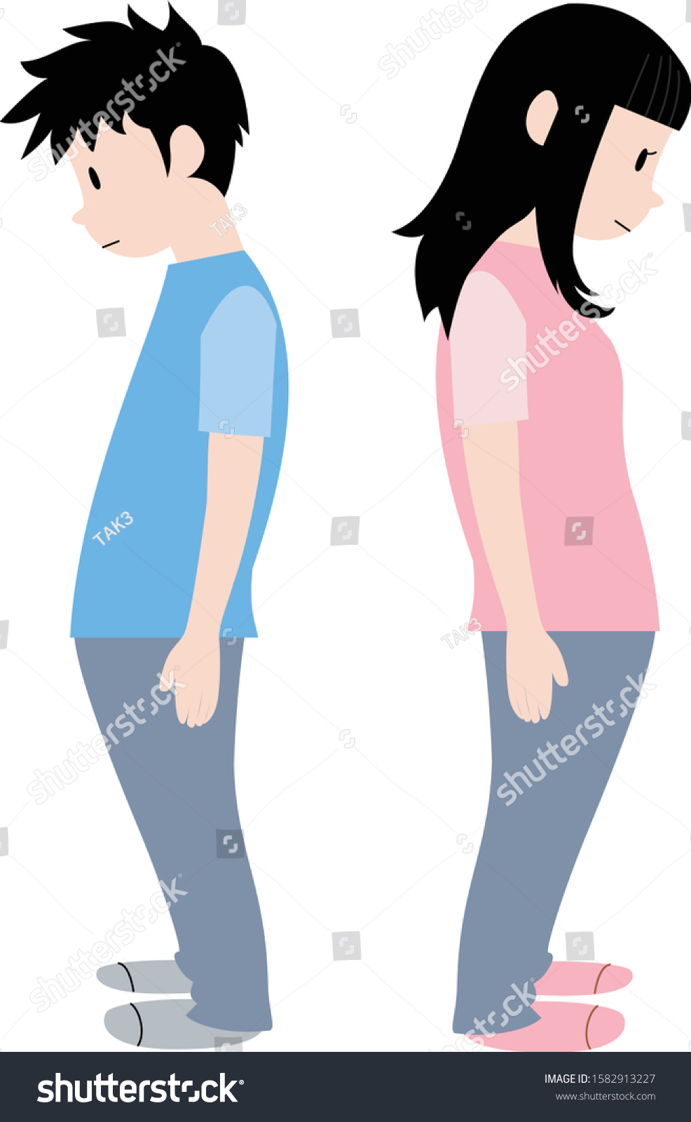 Good Posture Bad Posture Bad Posture Stock Vector (Royalty Free ...