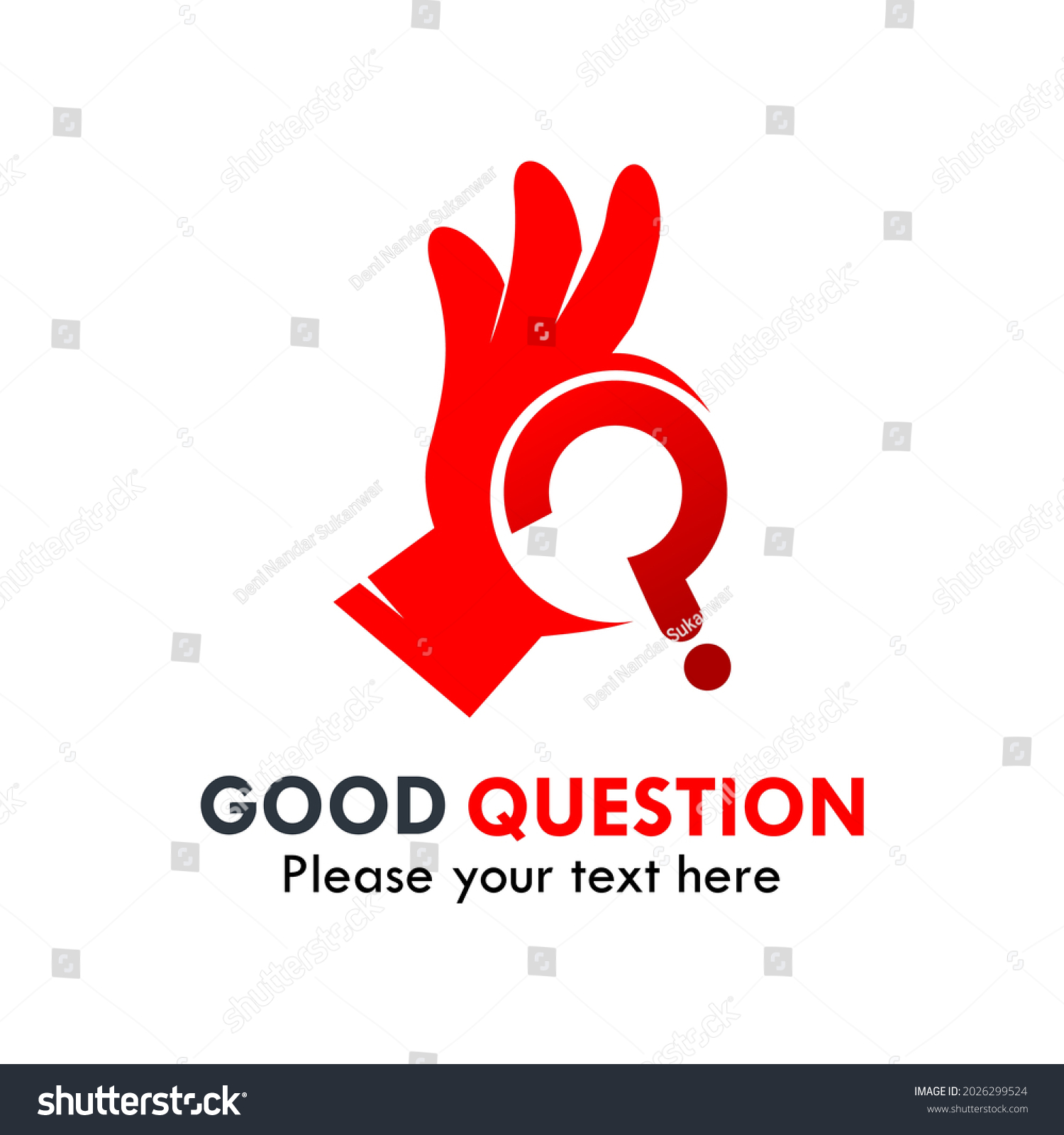 Good Question Logo Template Illustration Stock Vector (Royalty Free ...